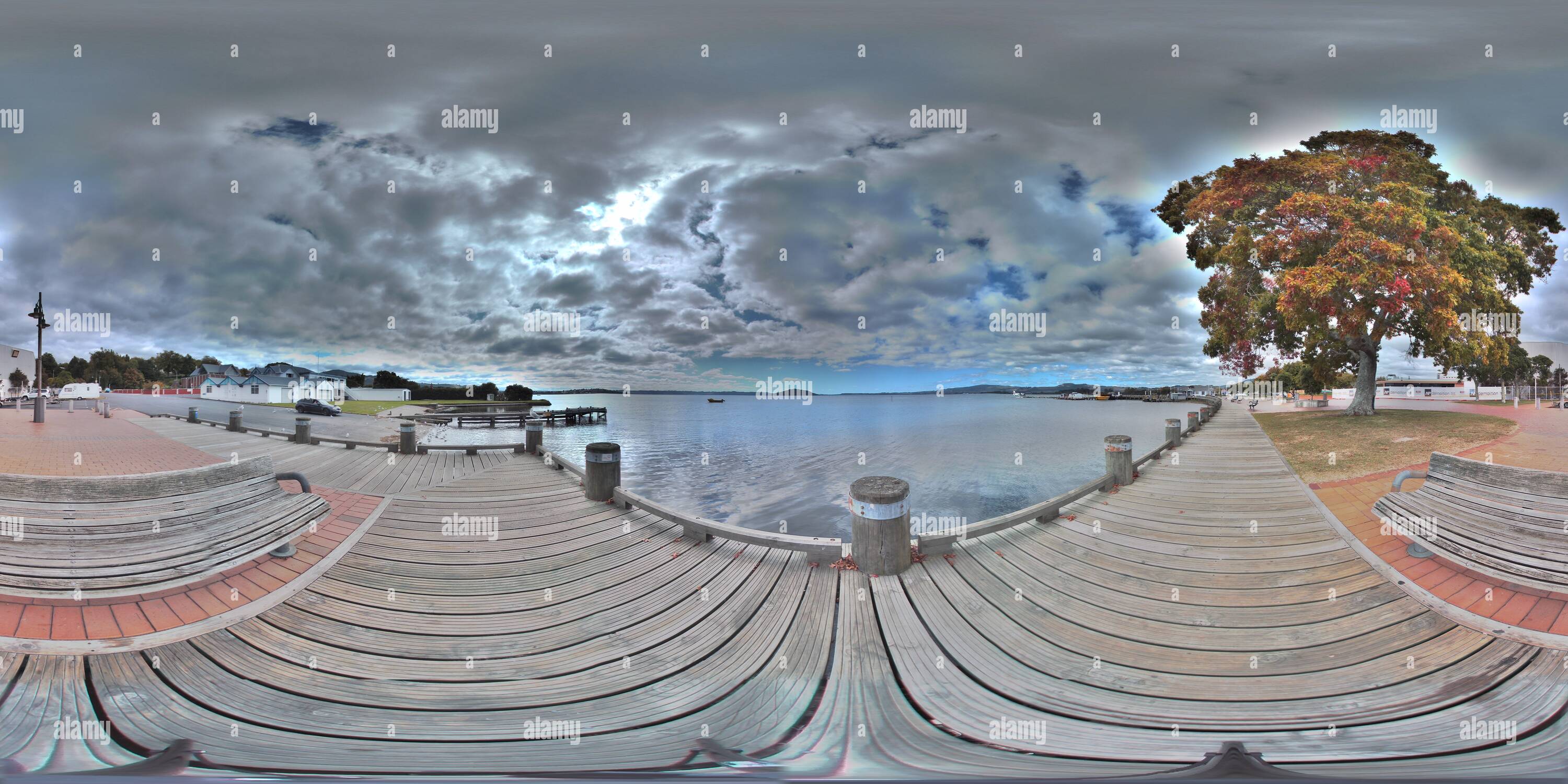 360° view of at rotorua lake front - Alamy