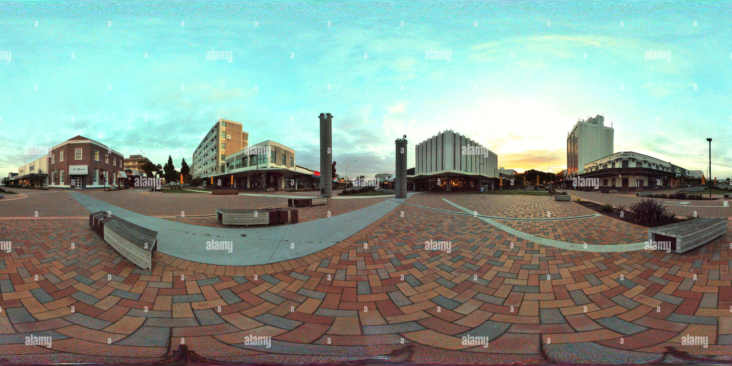 360° view of rotorua city center - Alamy