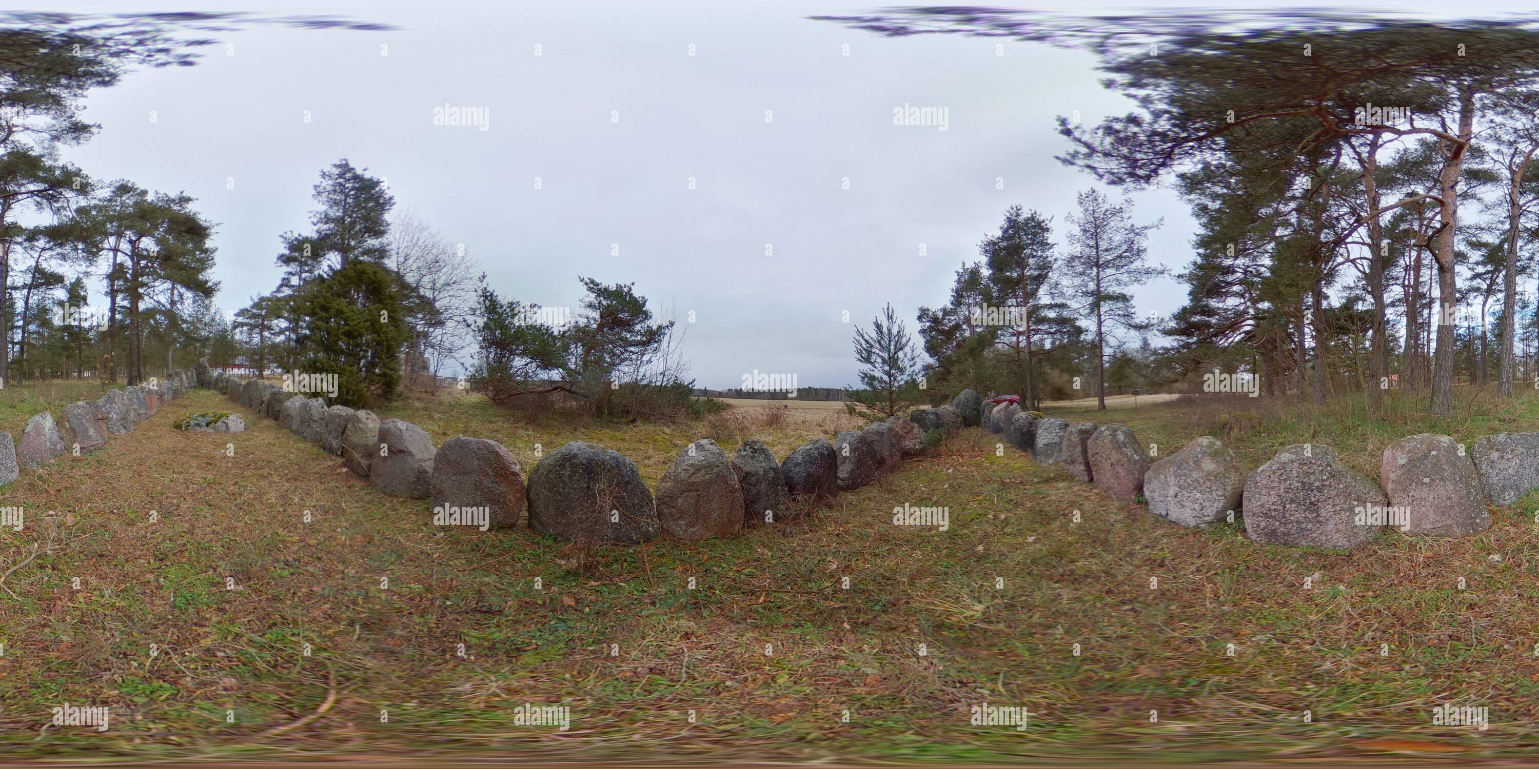 360° view of Gräne Stone Ship Setting - Alamy