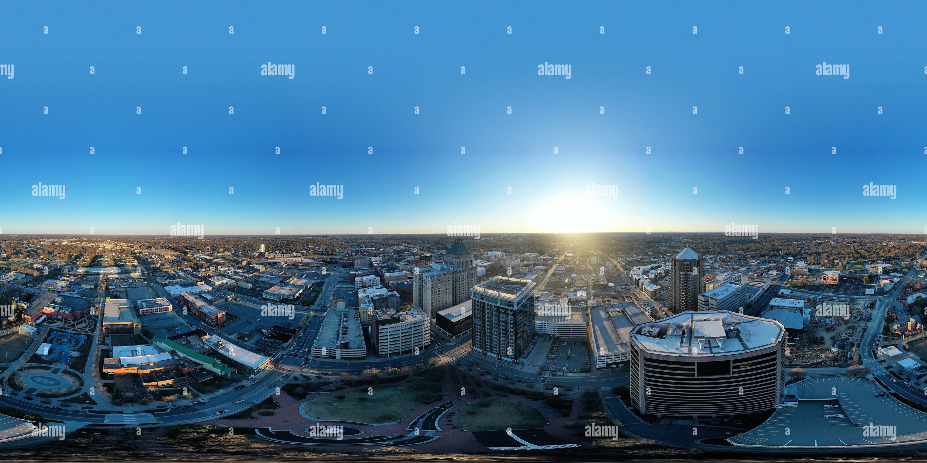 360° view of Sunset over GSO - Alamy