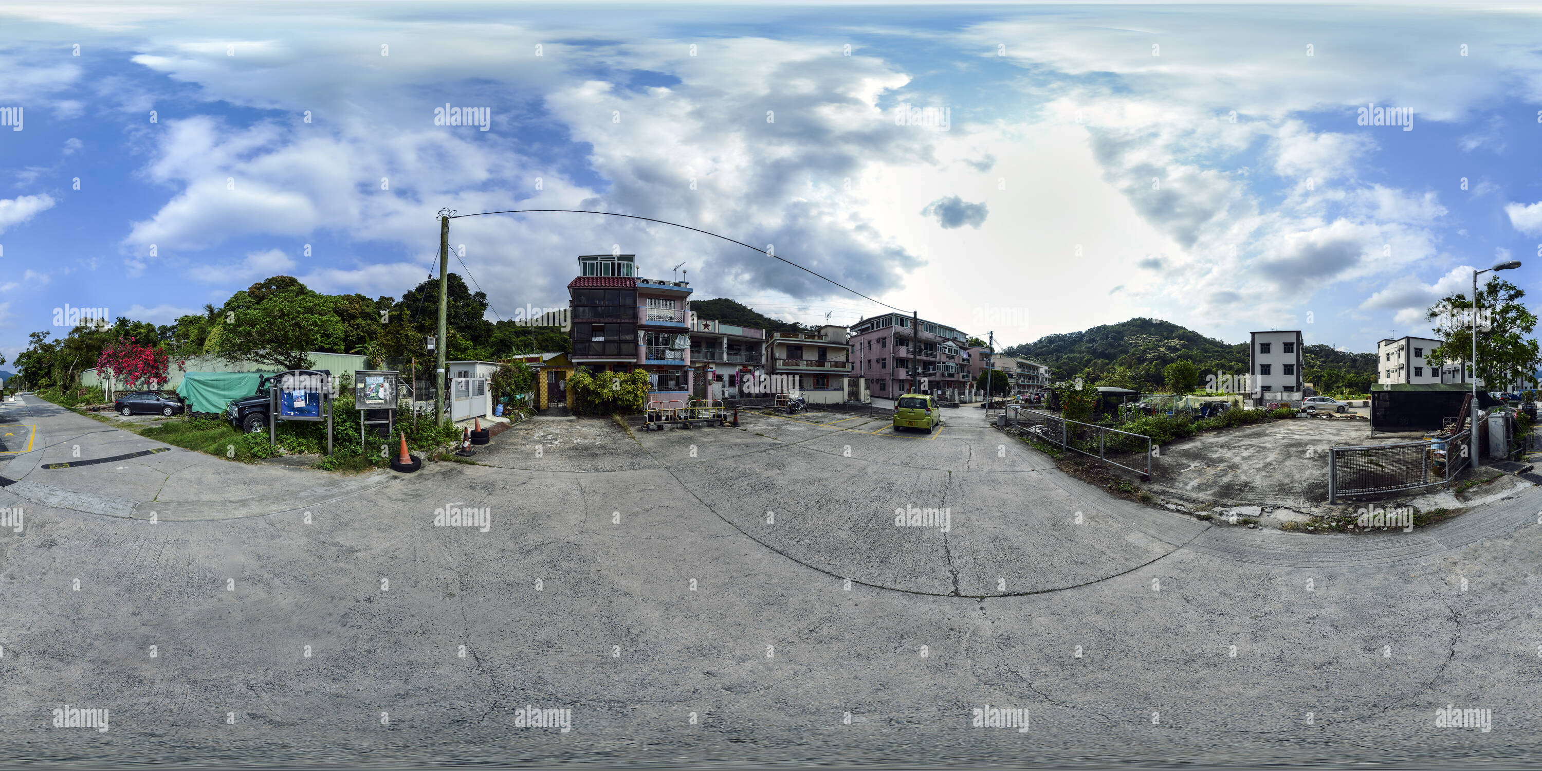 360° view of Hok Tau Village(粉嶺鶴藪圍), Fanling, NT, HK - Alamy