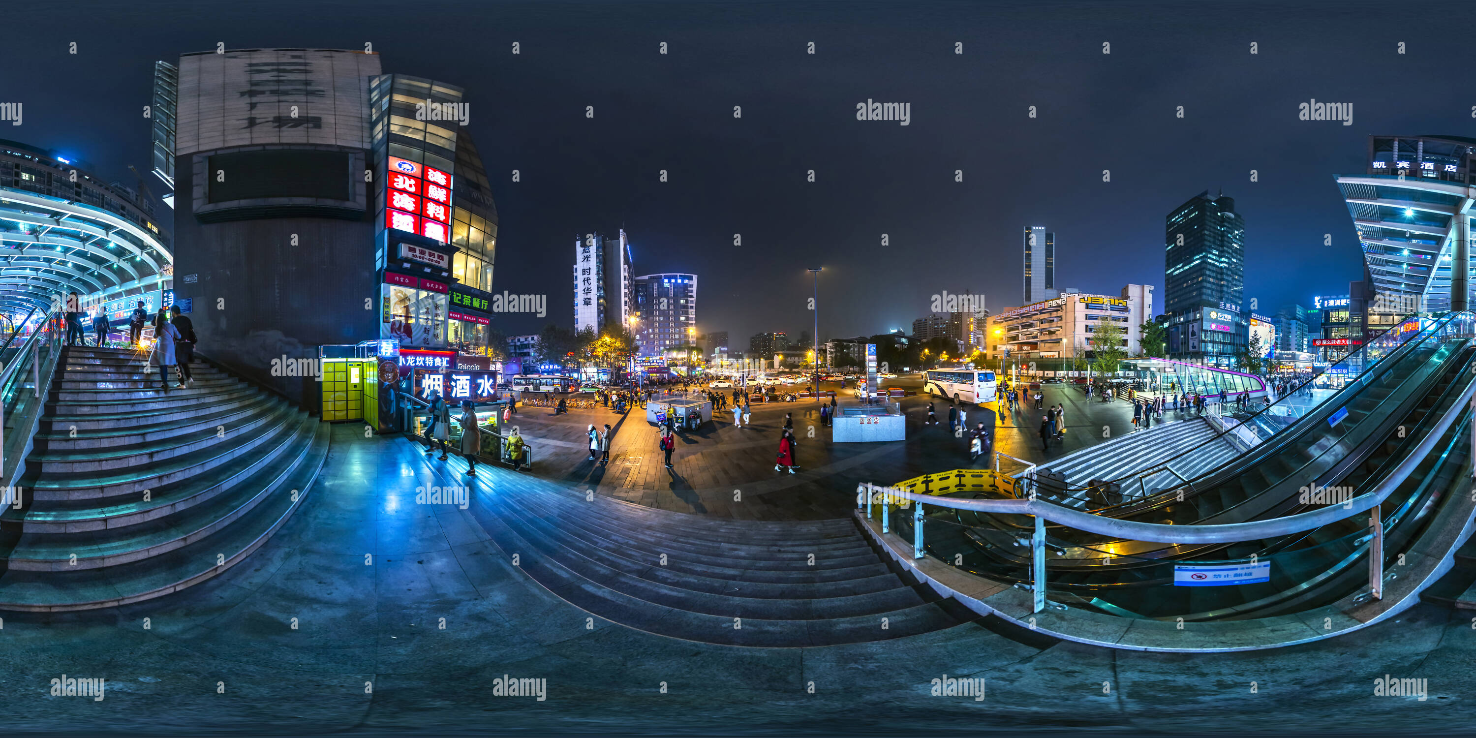 360° view of Champagne Square @ Xiadong St(成都下東街香 廣場), Chengdu, Sichuan ...