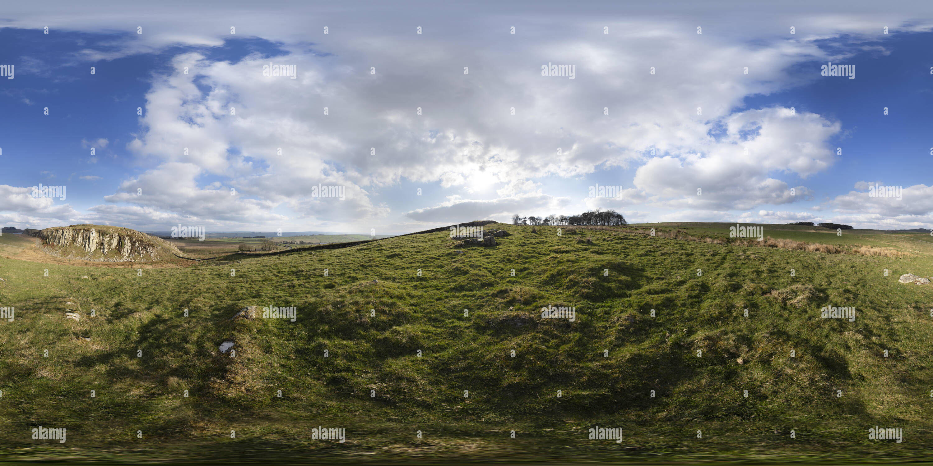 360° view of Steel Rigg on Hadrian's Wall, in Northumberland National ...