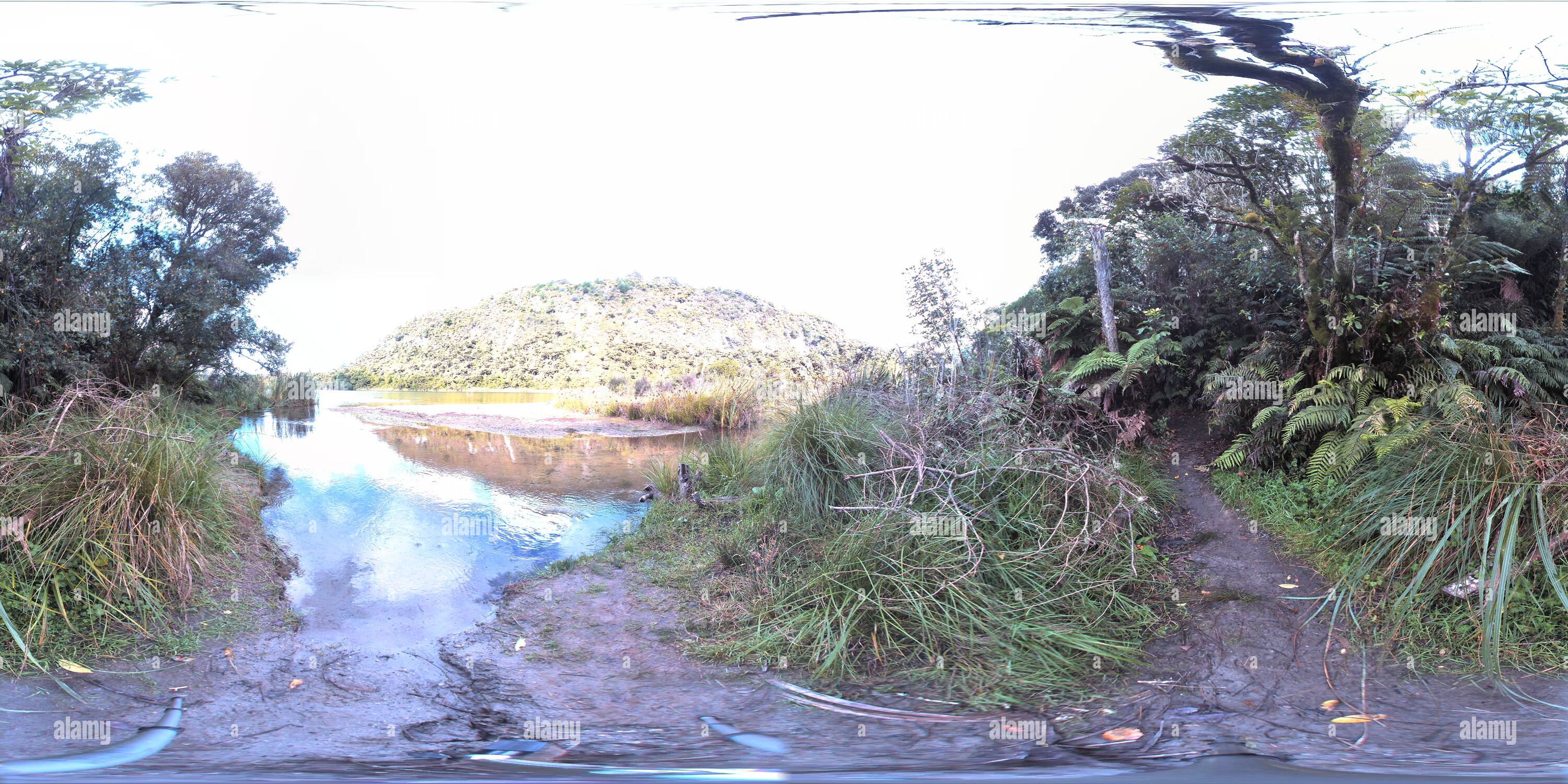 360° view of tarawera stream lake rotorua - Alamy