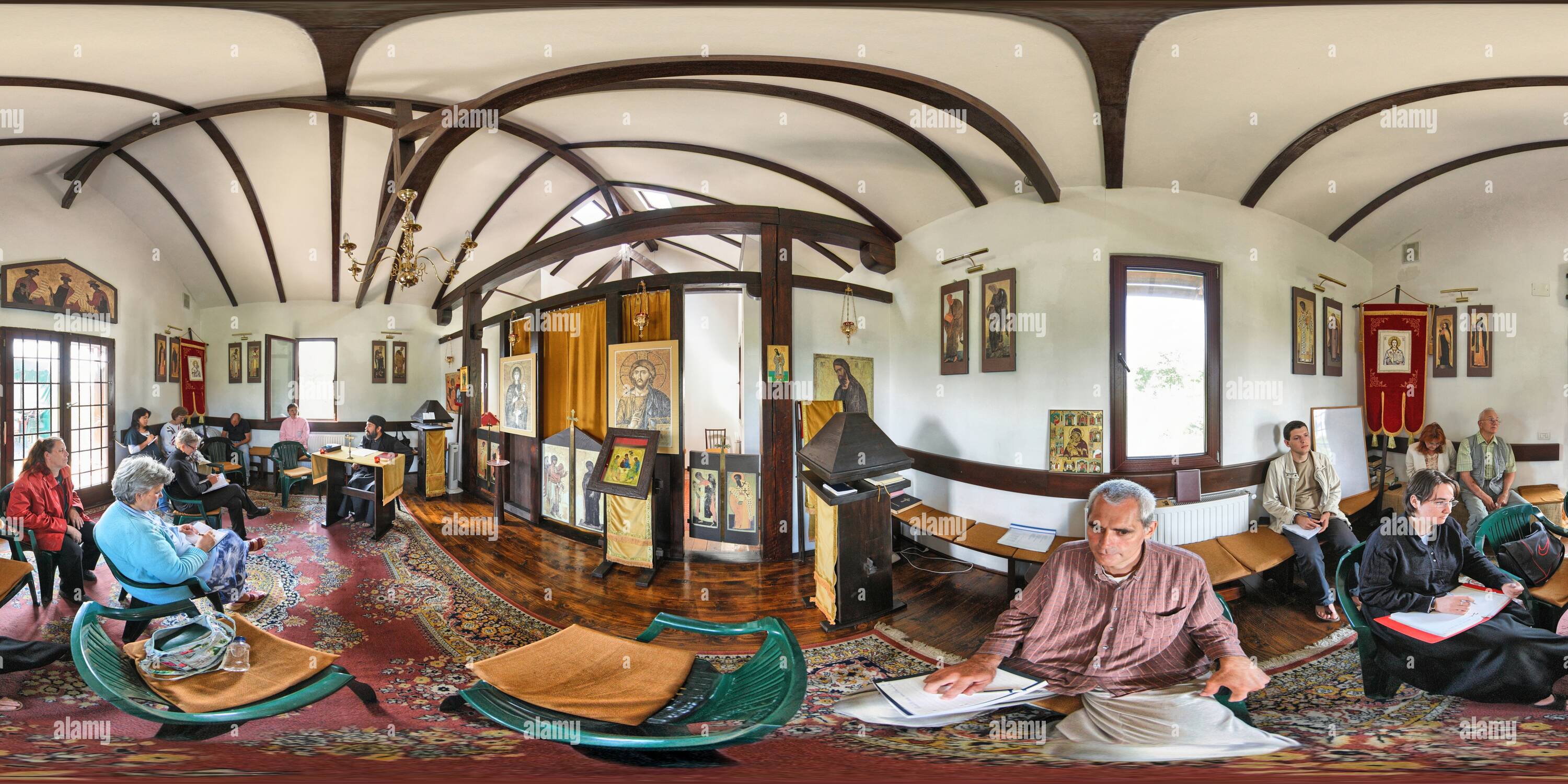 360° view of Greek Catholic Monastery Sf Treime - Alamy