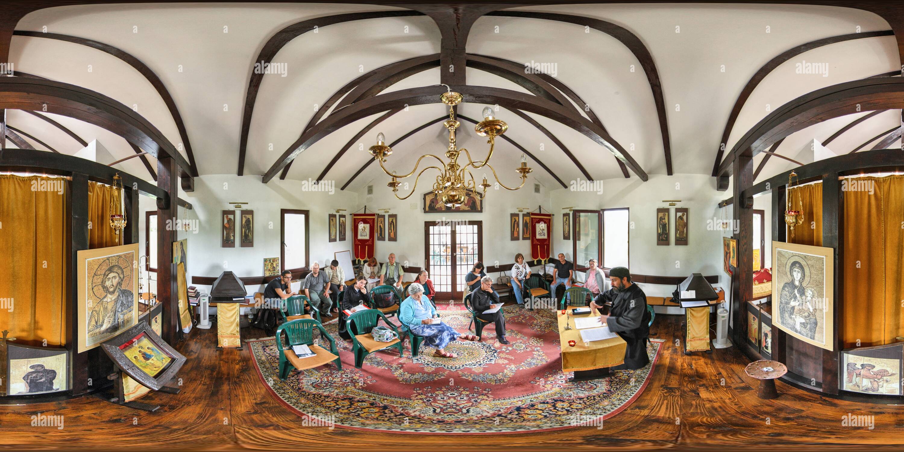 360° view of Greek Catholic Monastery Sf Treime highview - Alamy