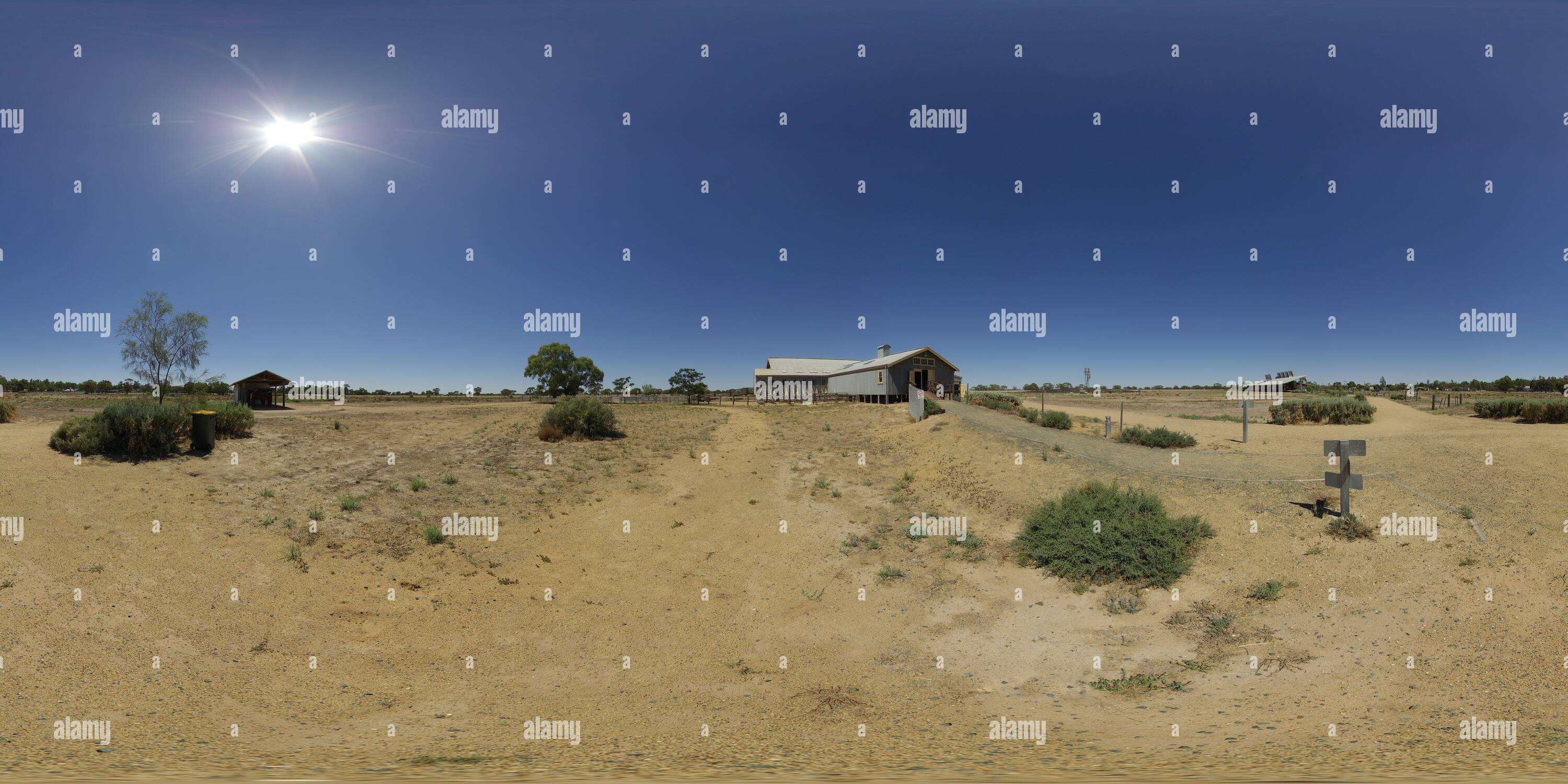 360° view of Historic Murray Downs Shearing Shed - Alamy