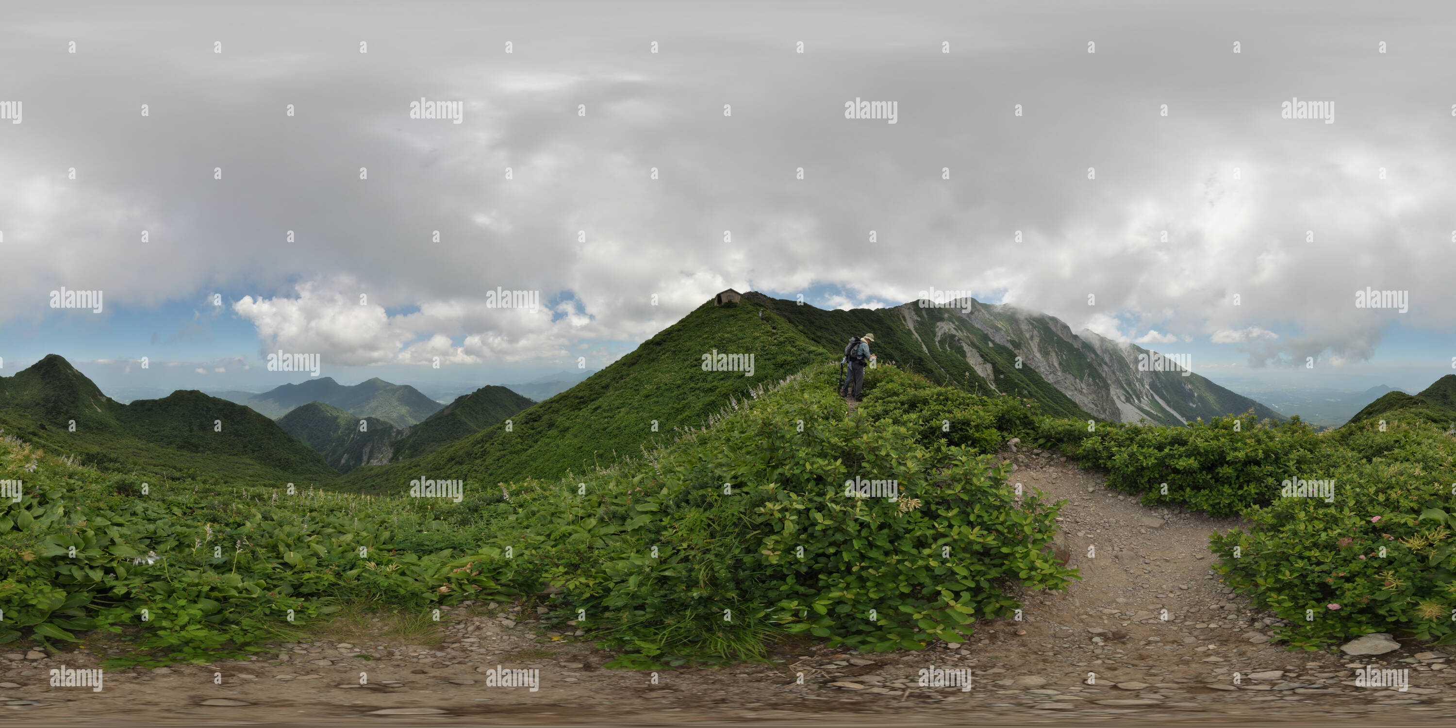 360° view of Field of Flowers on Mt.Daisen in Tottori, Japan - Alamy