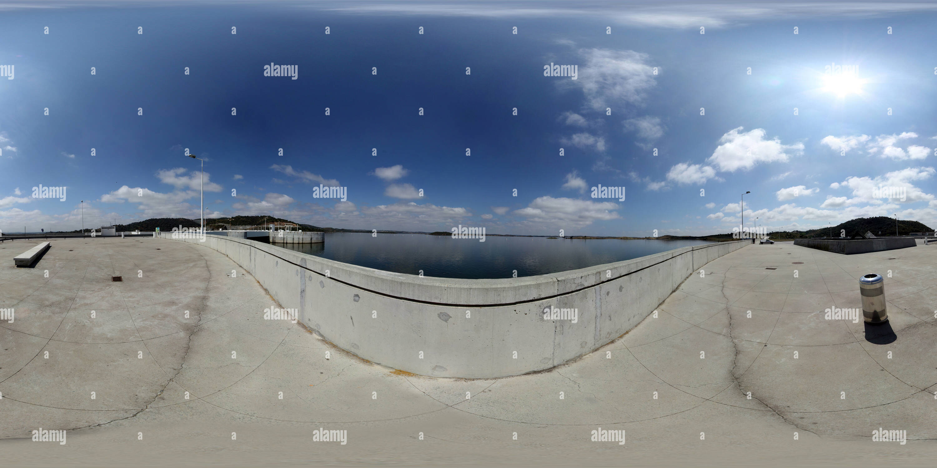 360° view of Alqueva Dam 1 - Alamy
