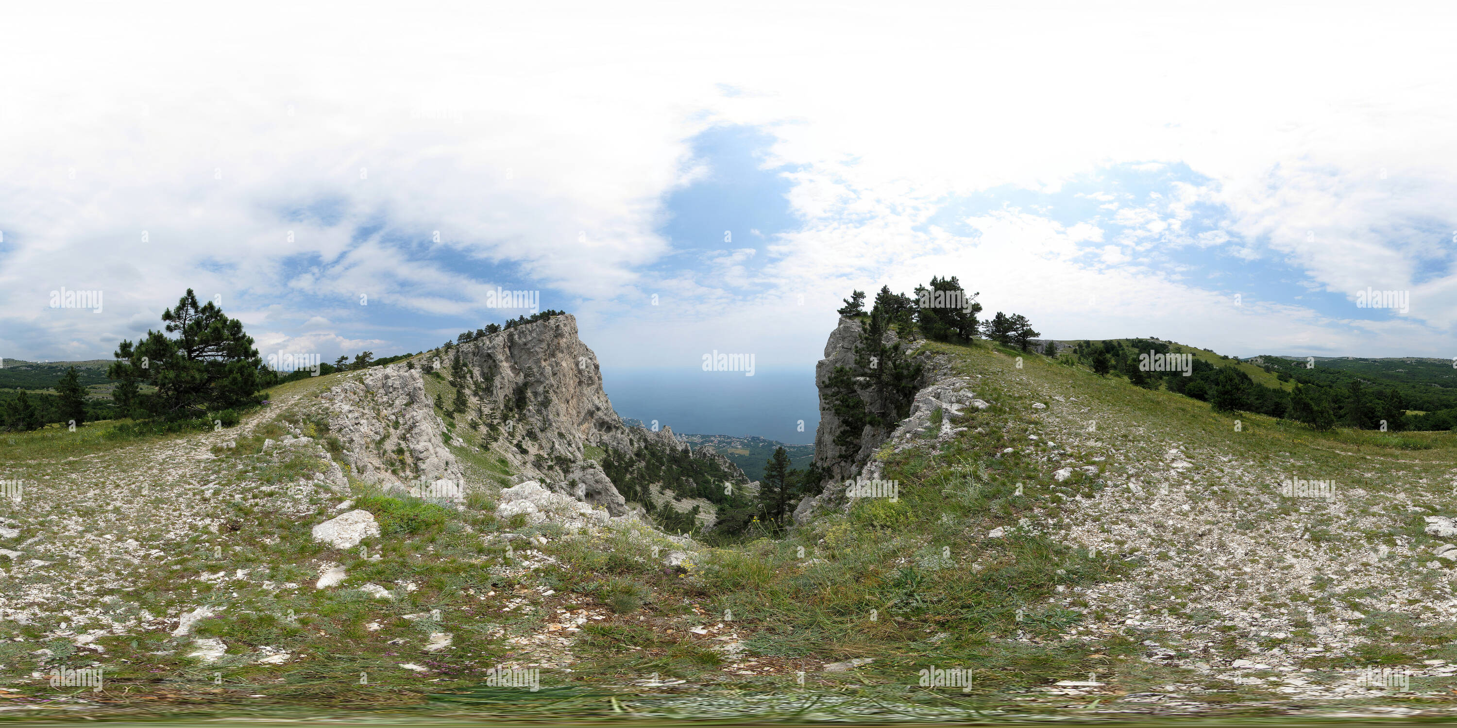 360° view of View Alupka with Ai-Petri - Alamy