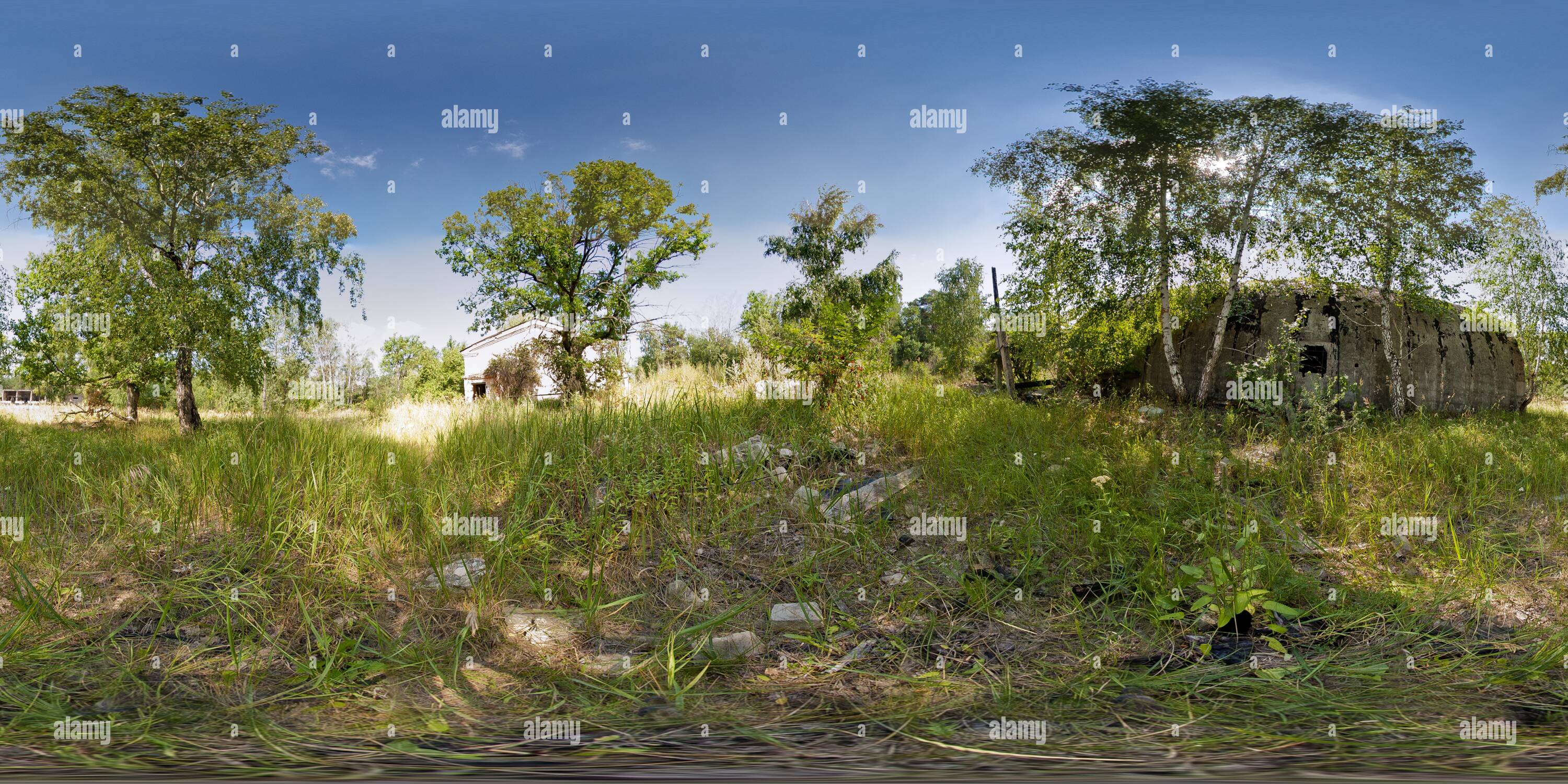 360° view of Paintball range "Lesnaya Skazka" - Boiler room - Alamy