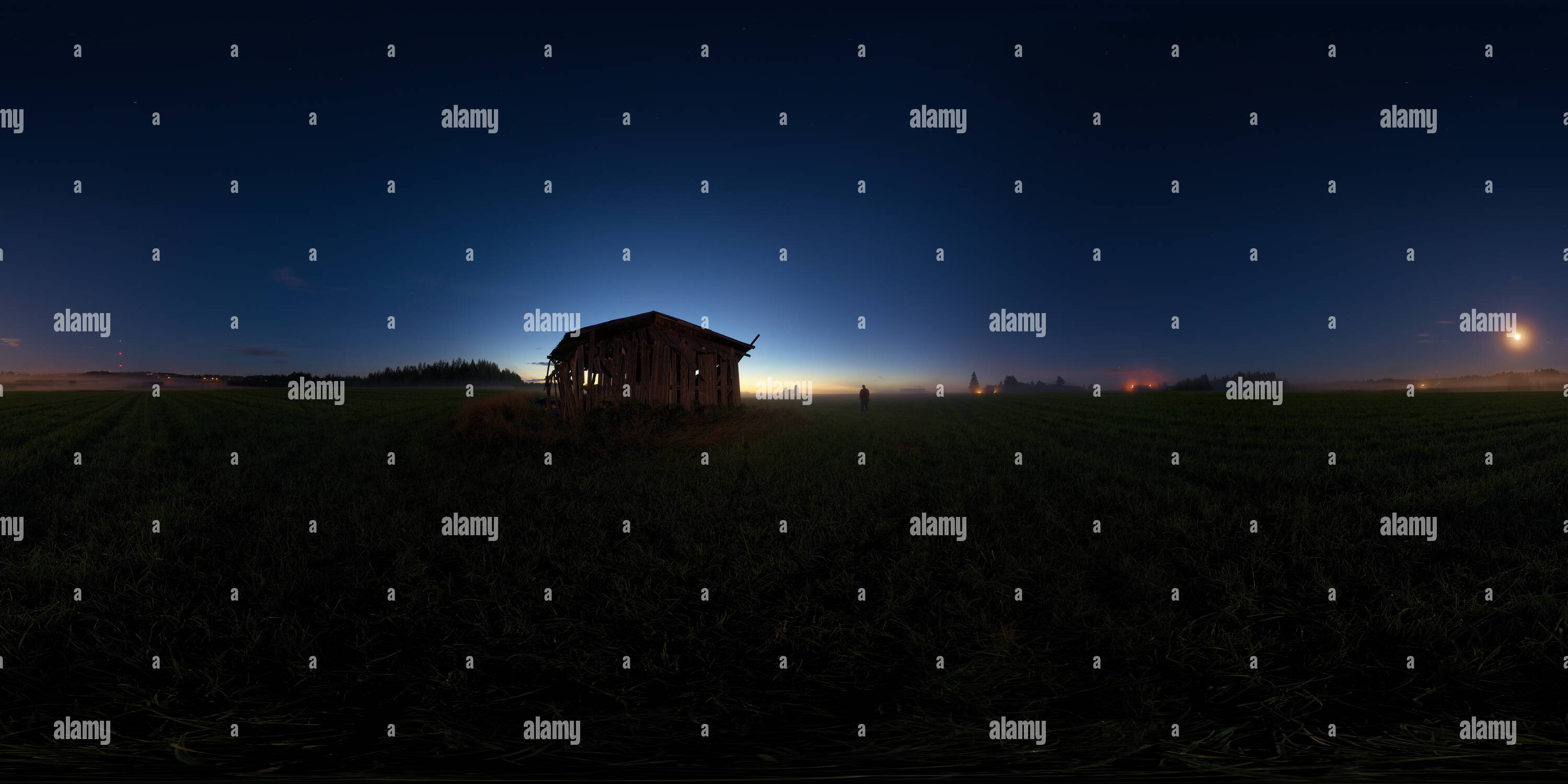 360° view of Waiting for the Perseid meteor shower - Alamy