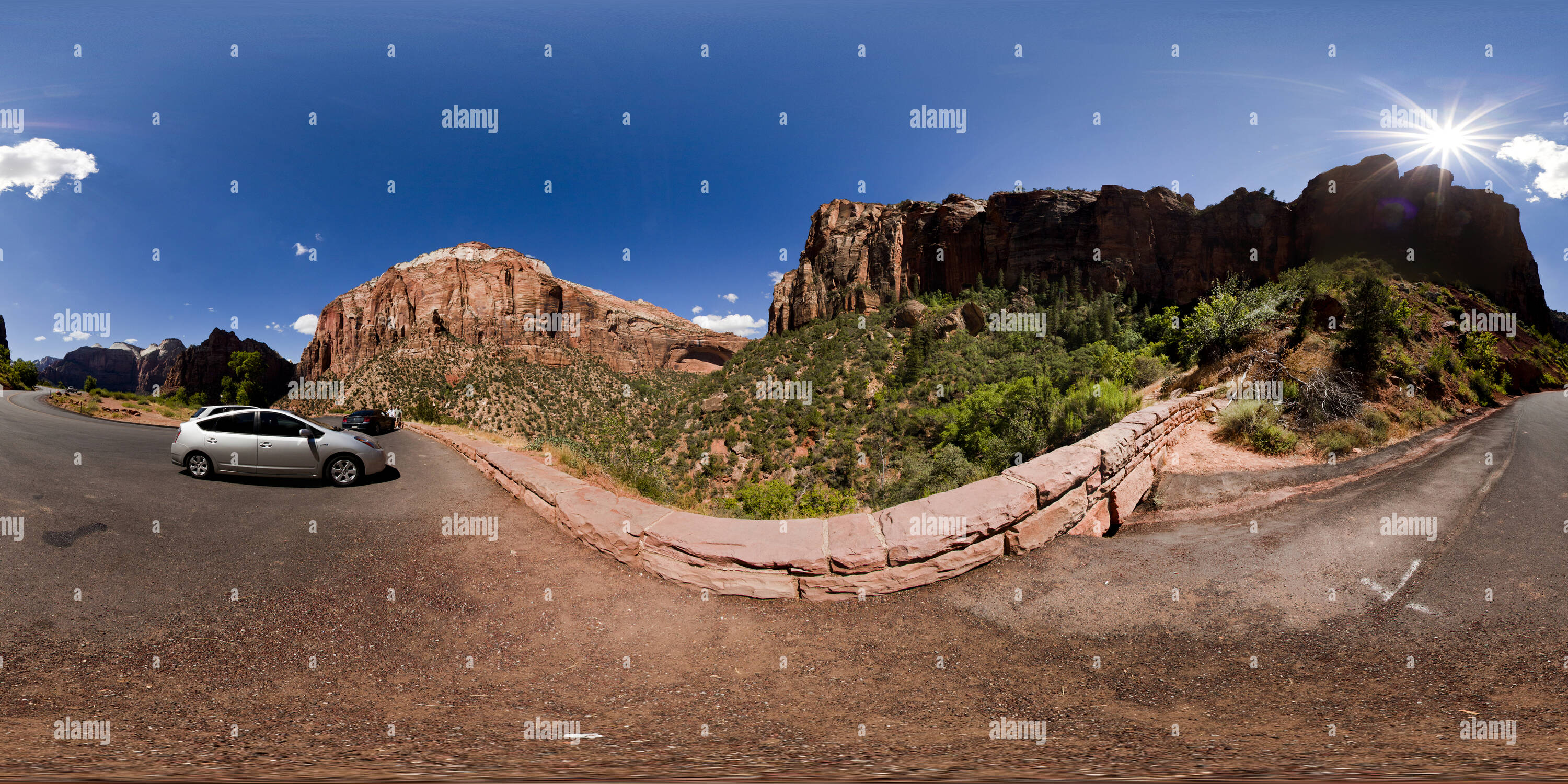 360° view of Zion National Park, Overlook of the Park, Utah - Alamy