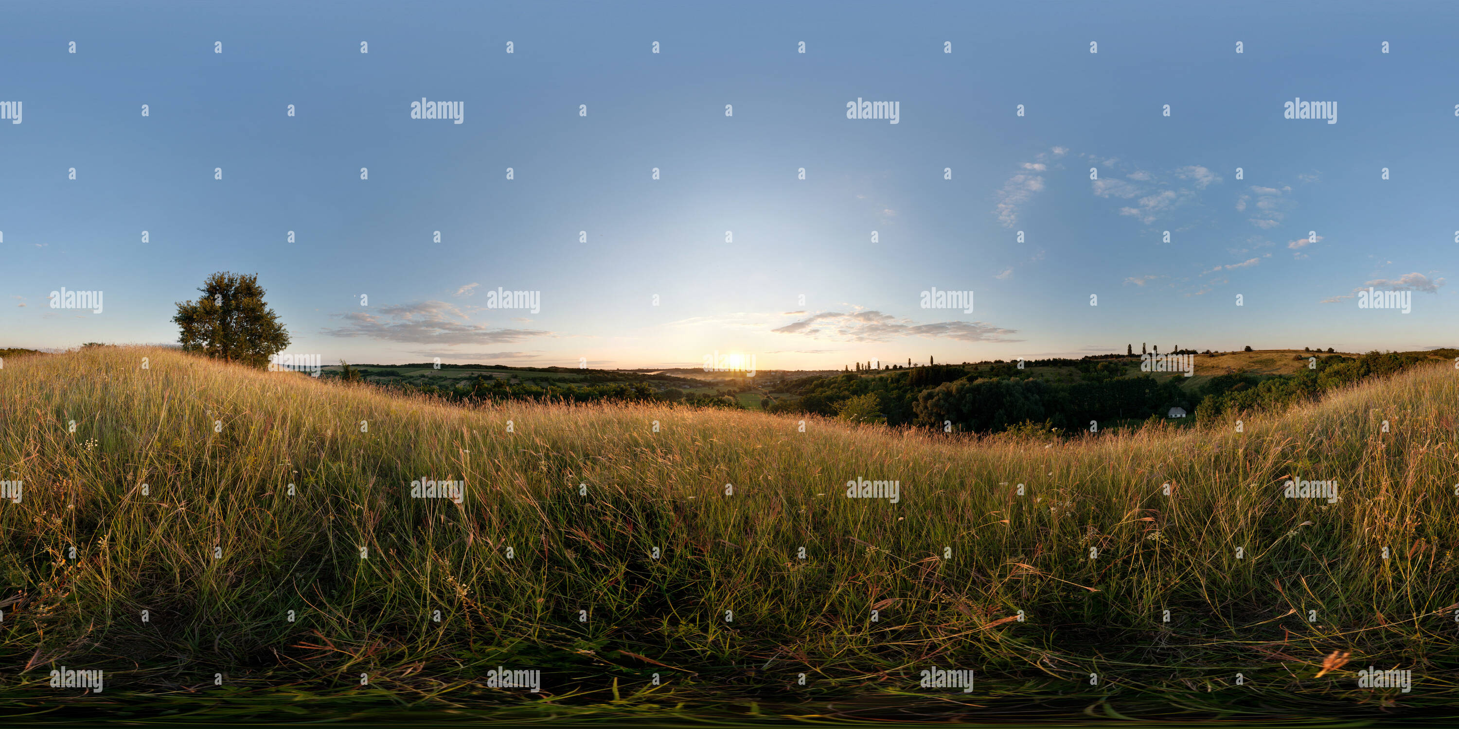 360° view of Sunset on the mountain Babyn Grebin - Alamy