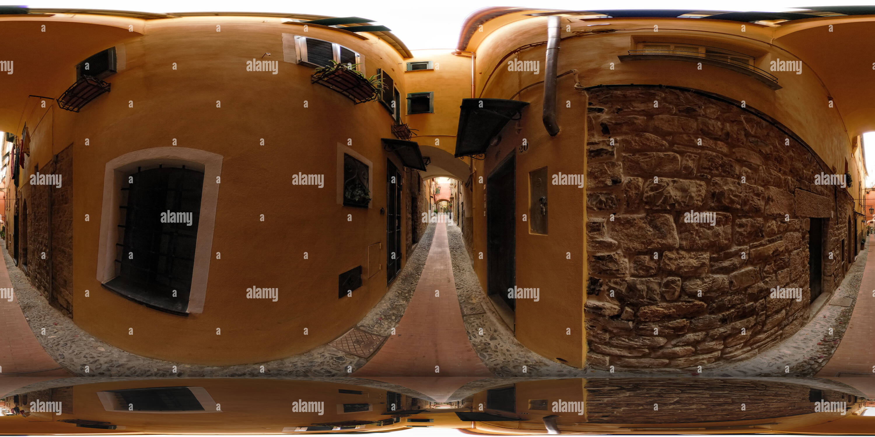 360° view of Walking through Cervo's alleyways - Alamy
