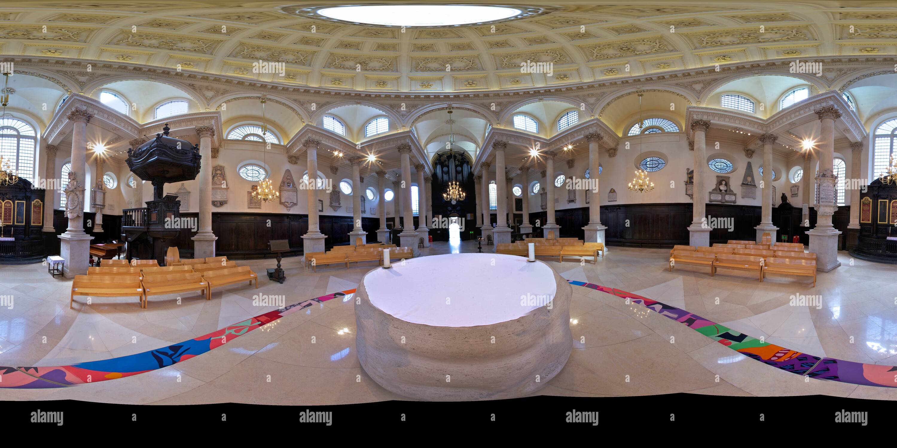 360° view of St Stephen Walbrook Church, London - Alamy