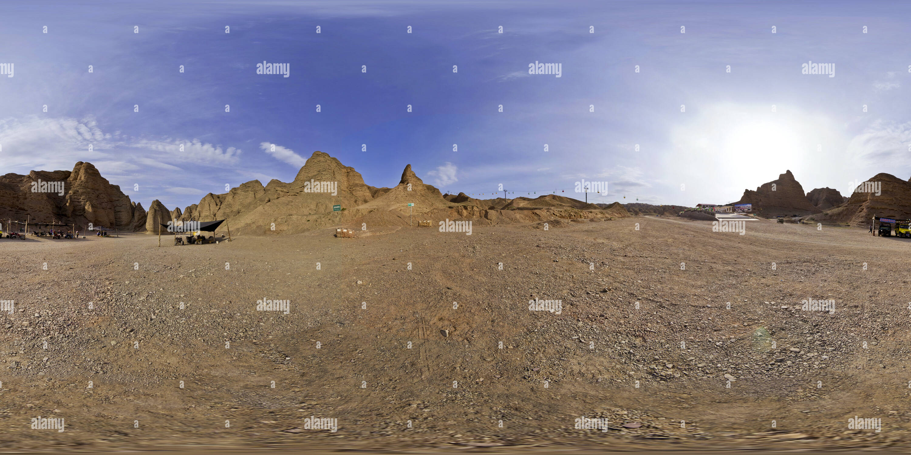 360° view of Yellow River Stone Forest 3(景泰黃河石林), Jingtai County, Gansu ...