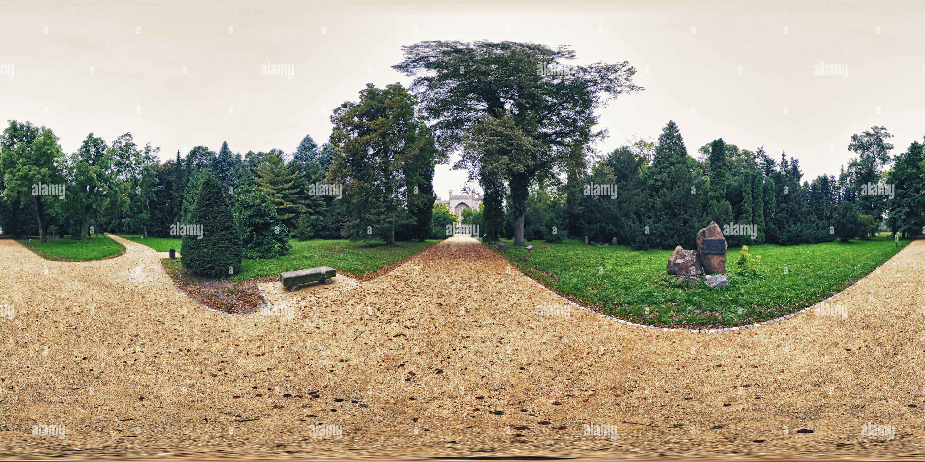 360° view of Kórnik, Arboretum at the castle - Alamy
