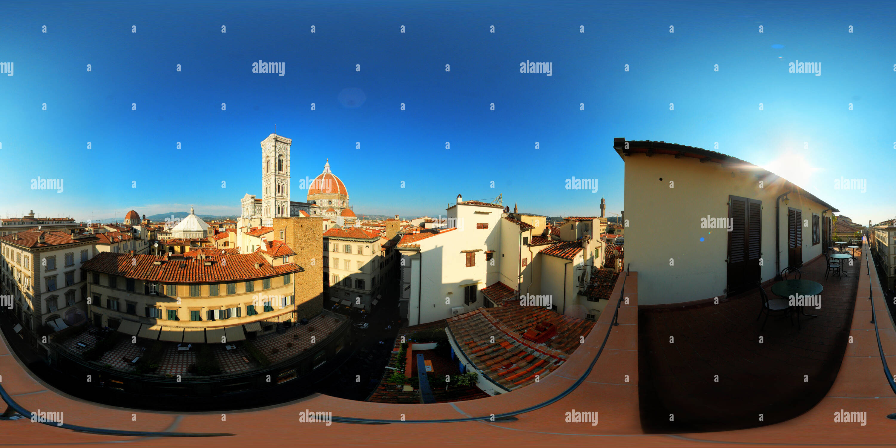 360° view of Florence rooftops (The Duomo - Alamy