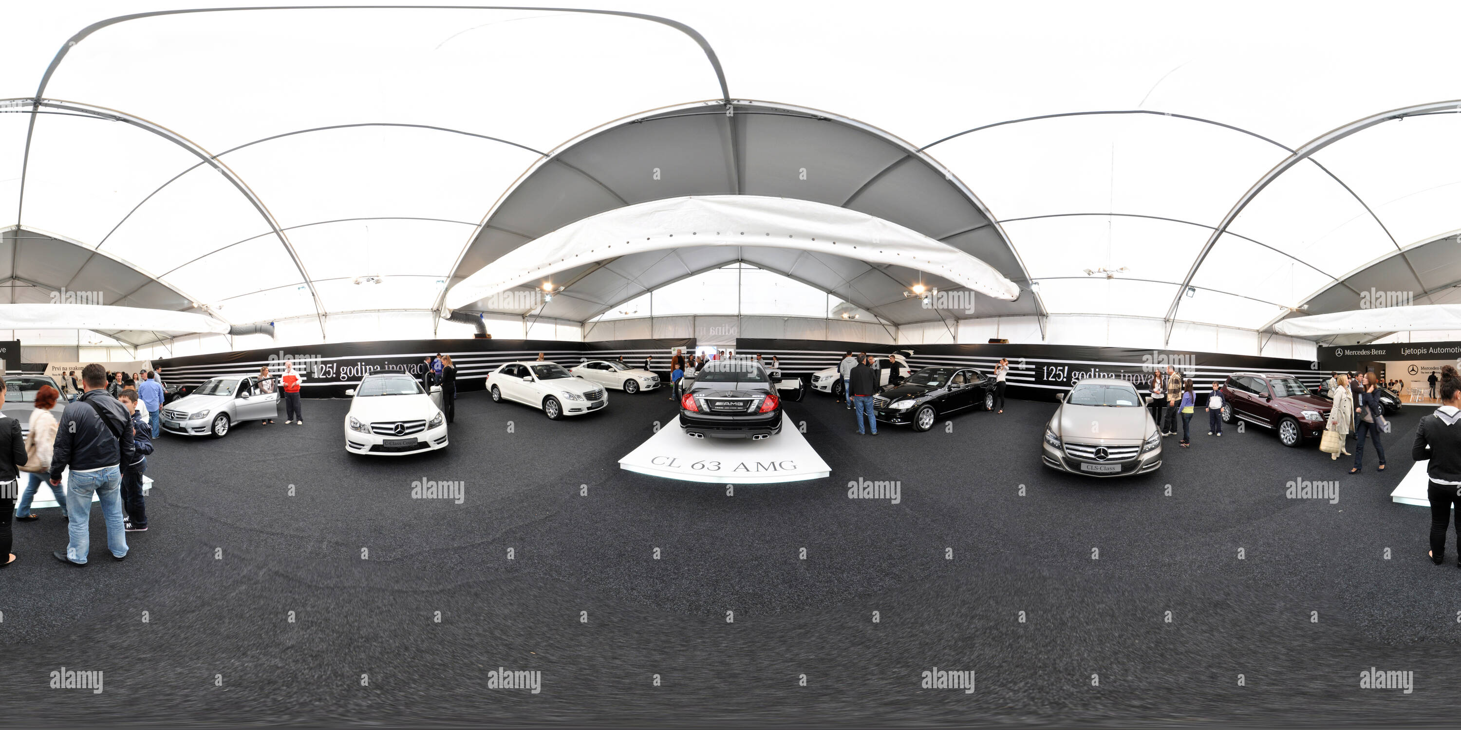 360° view of Budva Auto Show 2011 - Mercedes Stand - Alamy