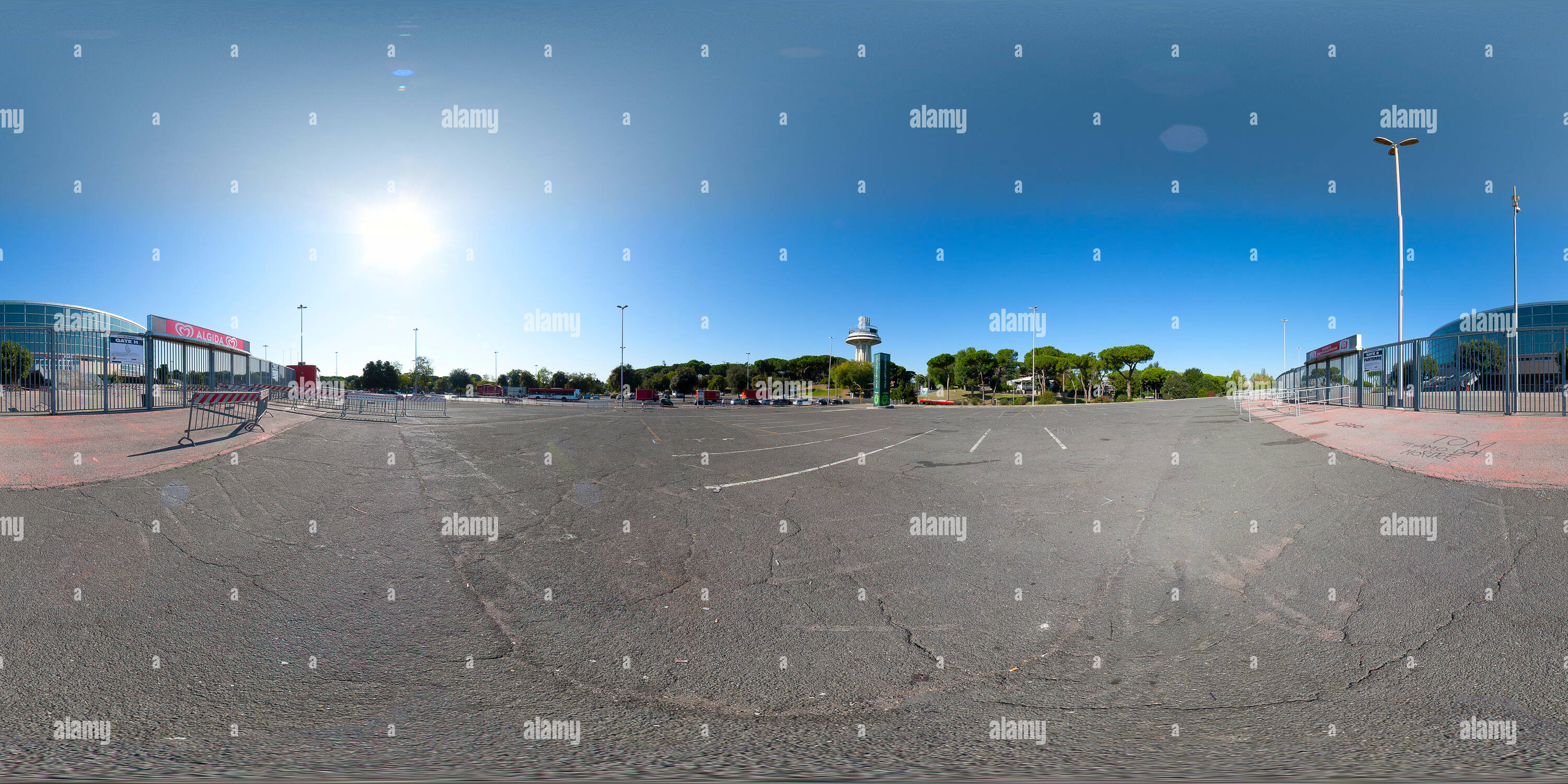 360° view of Rome Sport Palace (called PalaLottomatica - Alamy