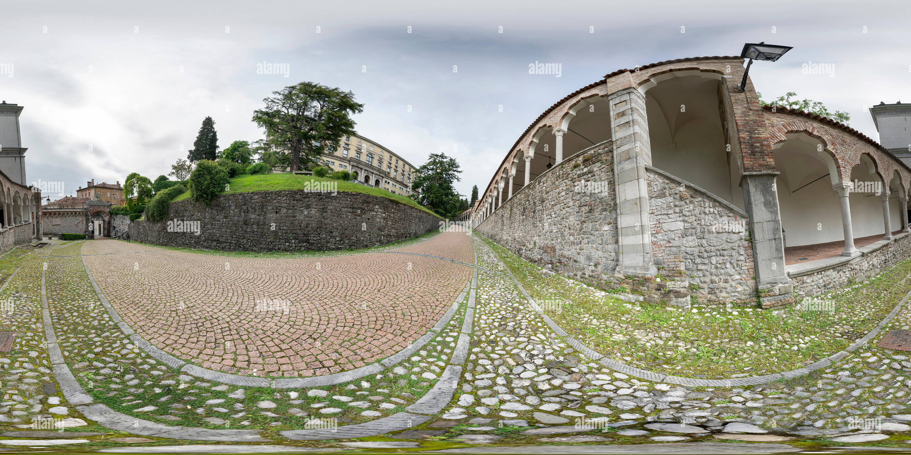 360° view of Udine, friuli Venezia Giulia region, Italy. the road that ...