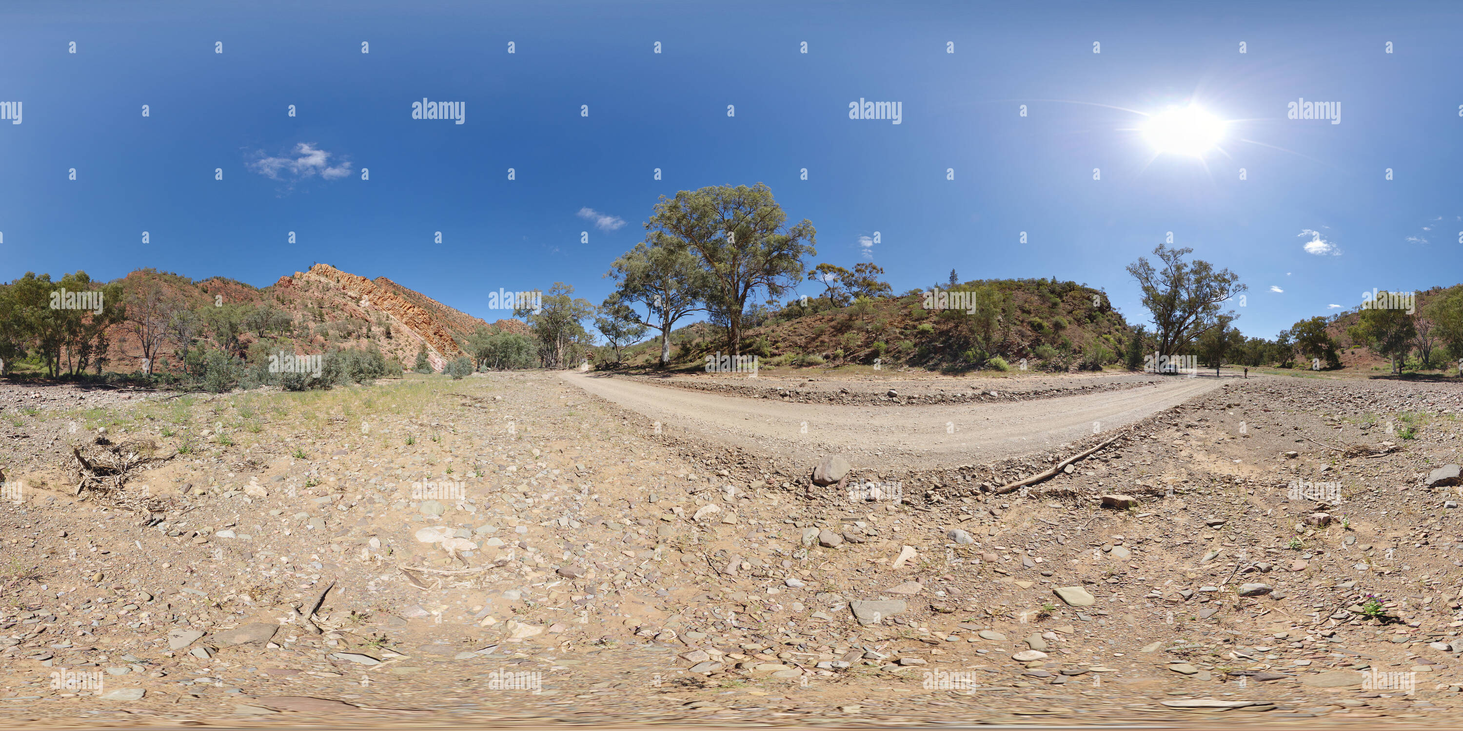 360° view of Brachina Gorge Road in Flinders Ranges - Alamy
