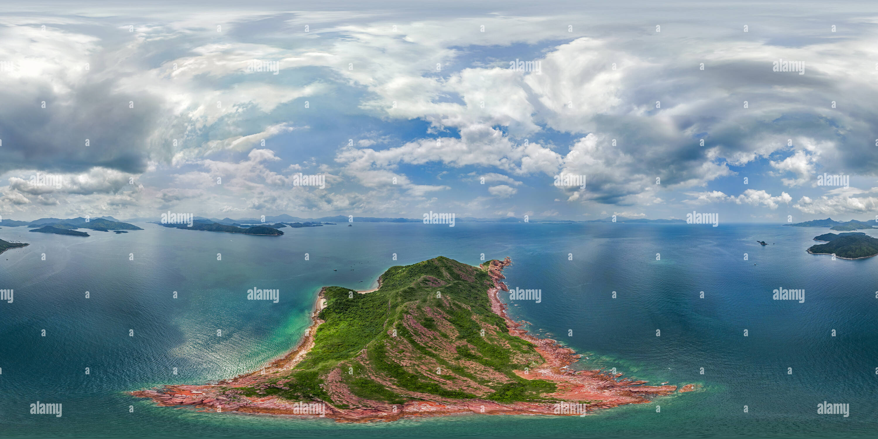 360° view of Port Island(赤洲紅鷹咀), HK Geopark - Alamy