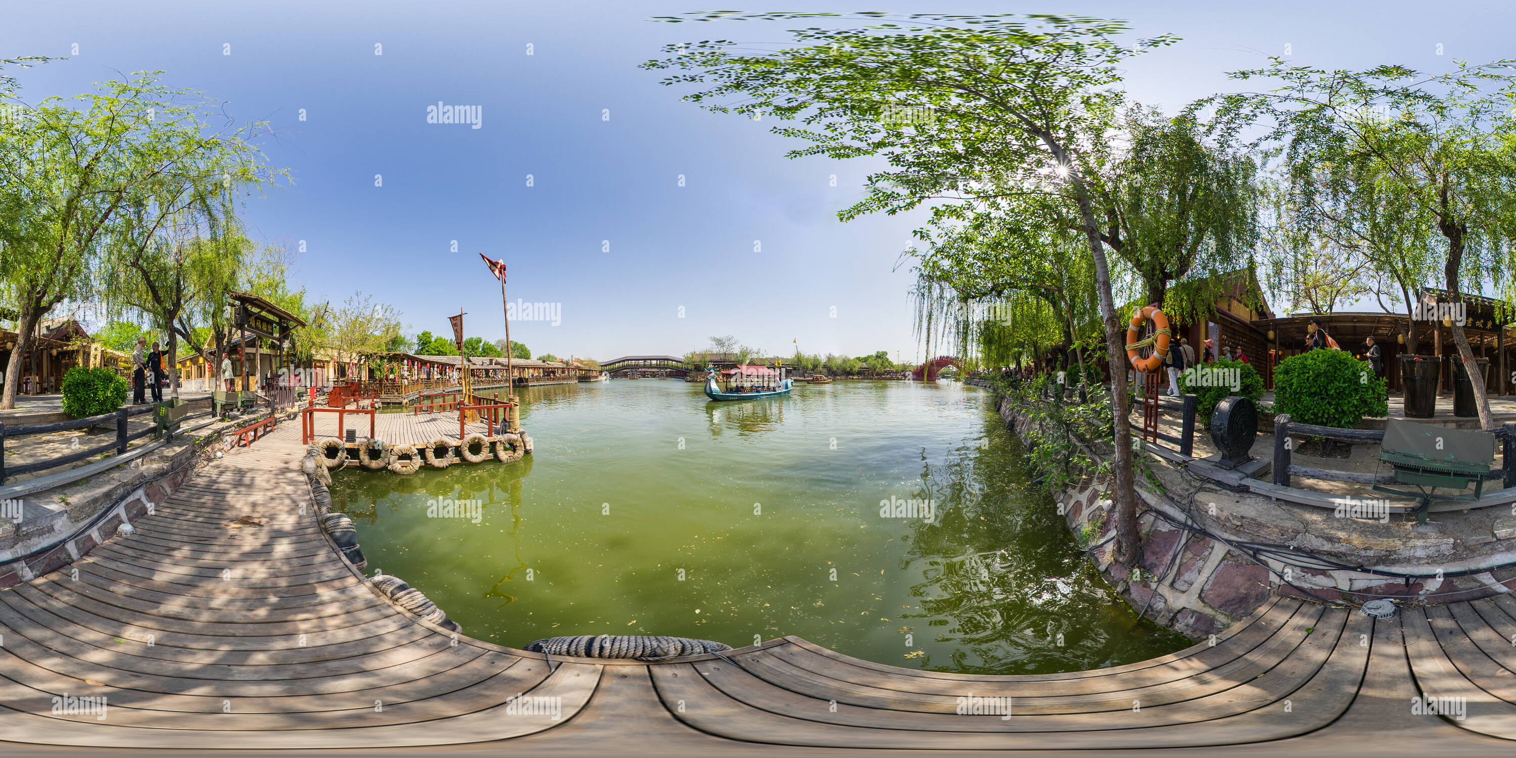 360° view of Marina in Qingming Riverside Landscape Garden - Alamy