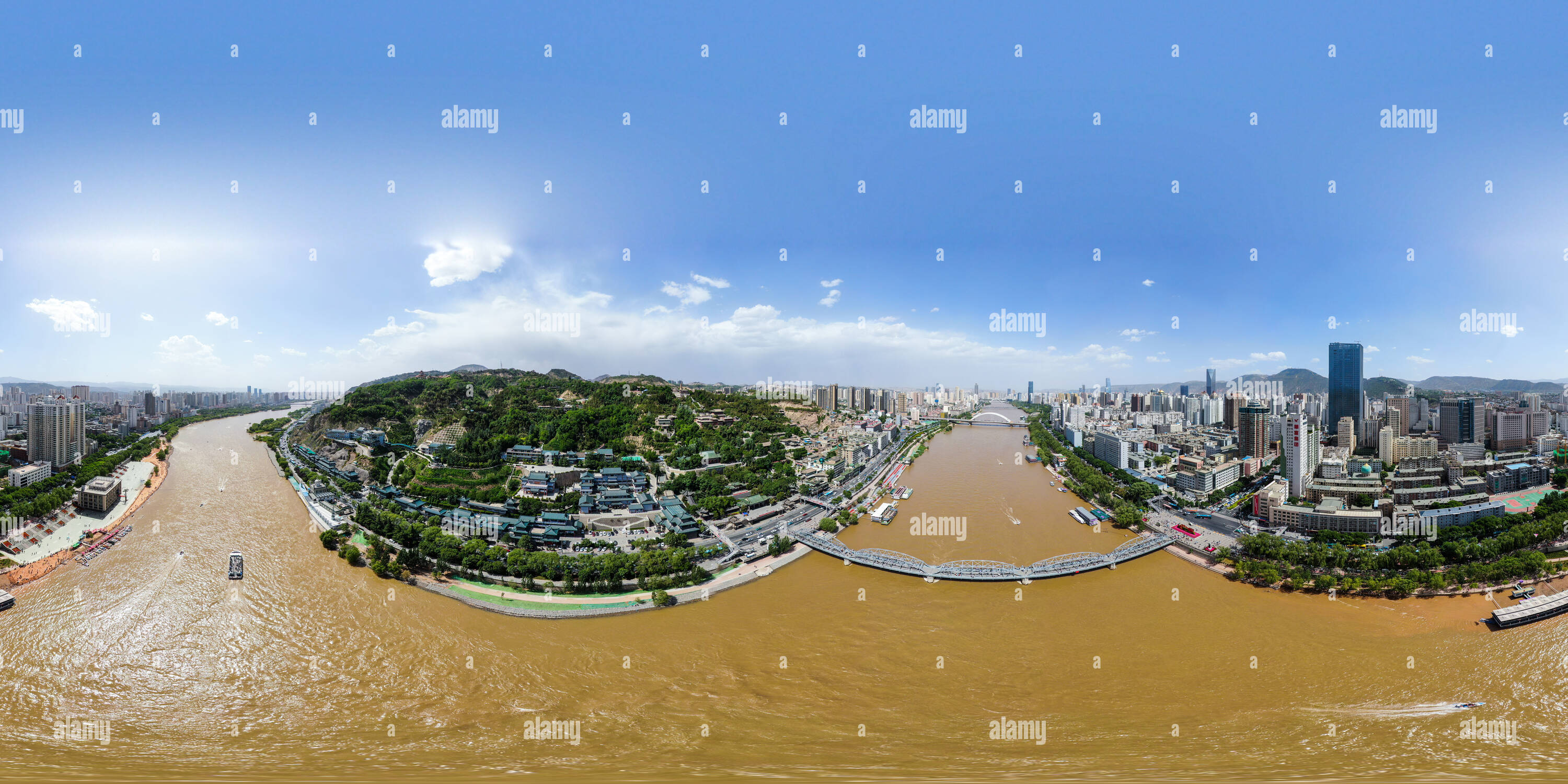 360° view of LanZhou Yellow River - Alamy