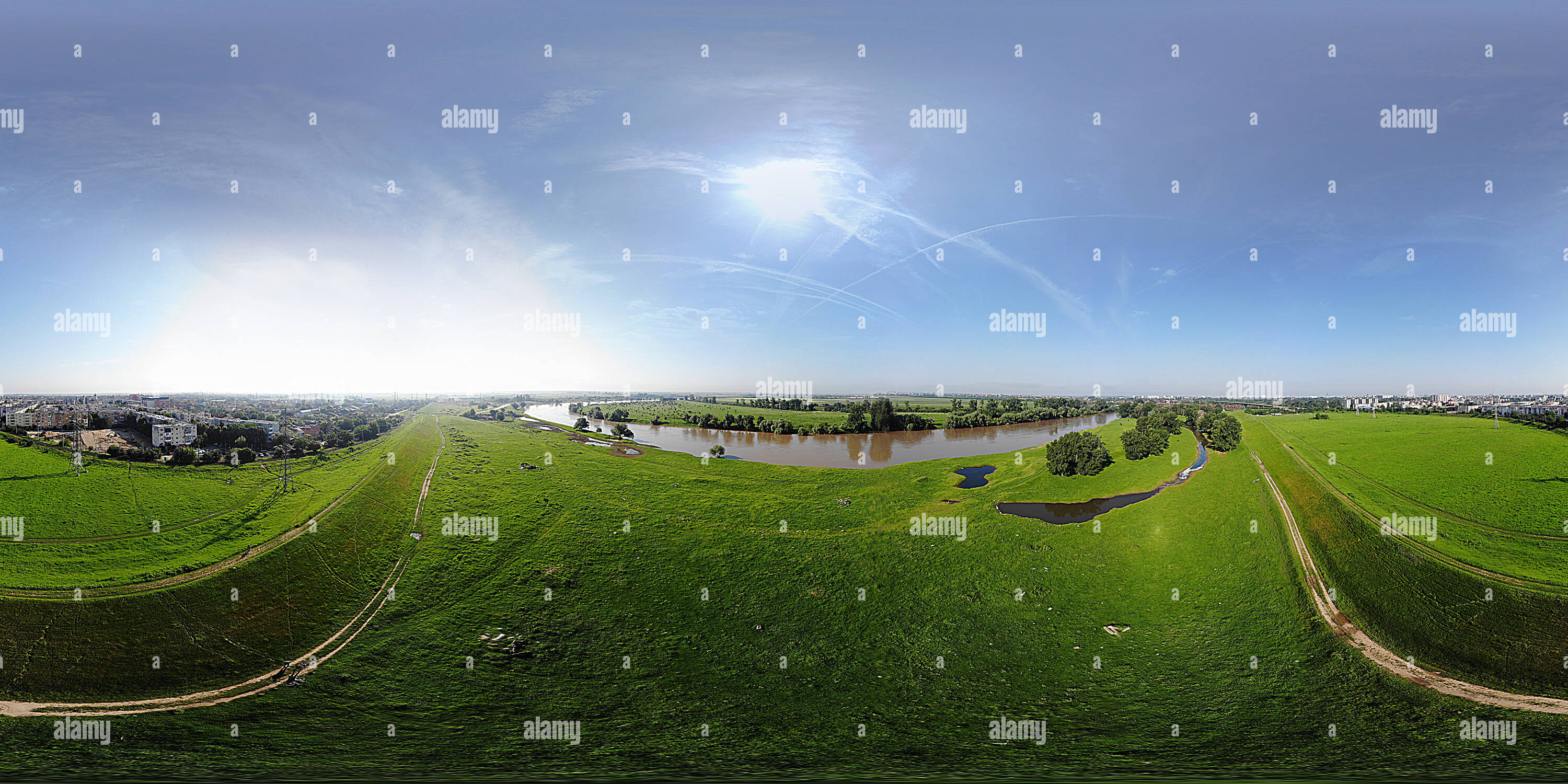 360° view of Mures River Near Arad - Alamy