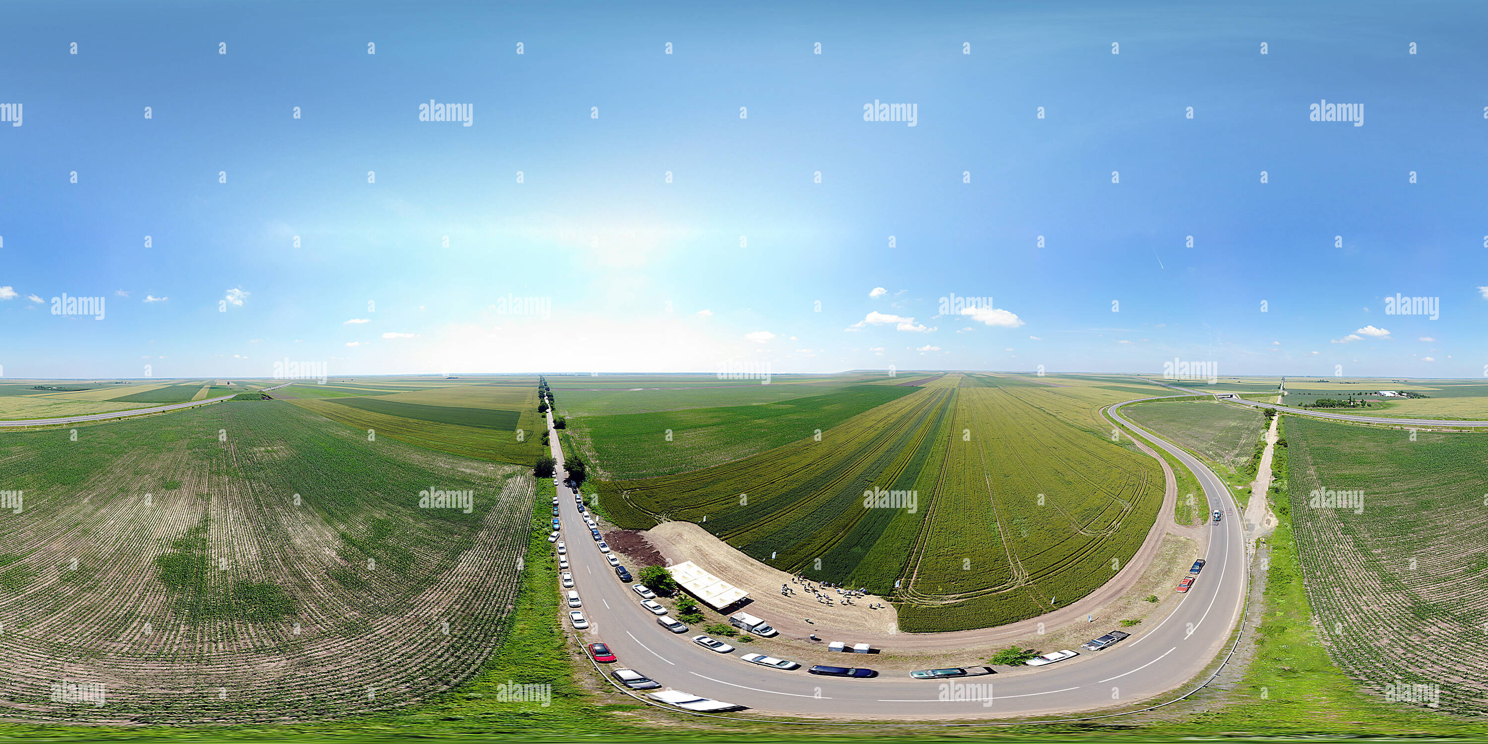 360° view of Field between Pecica and Peregu Mare, Arad County - Alamy