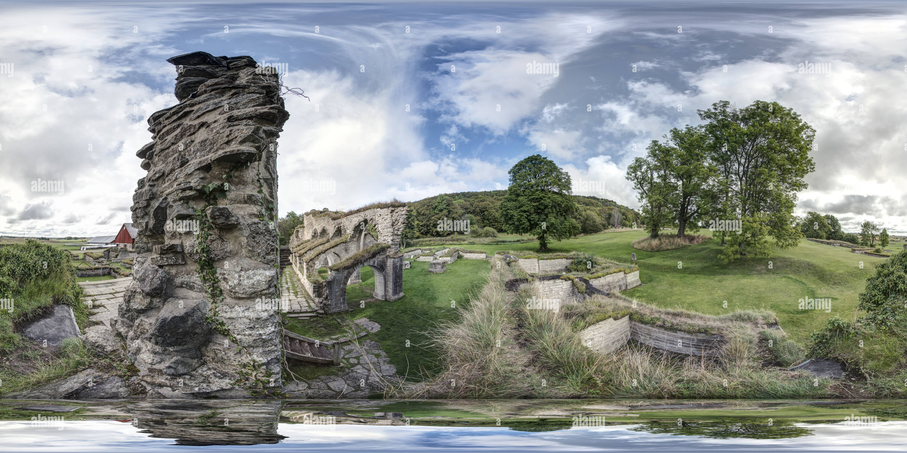 360° view of Alvastra Kloster Omberg - Alamy