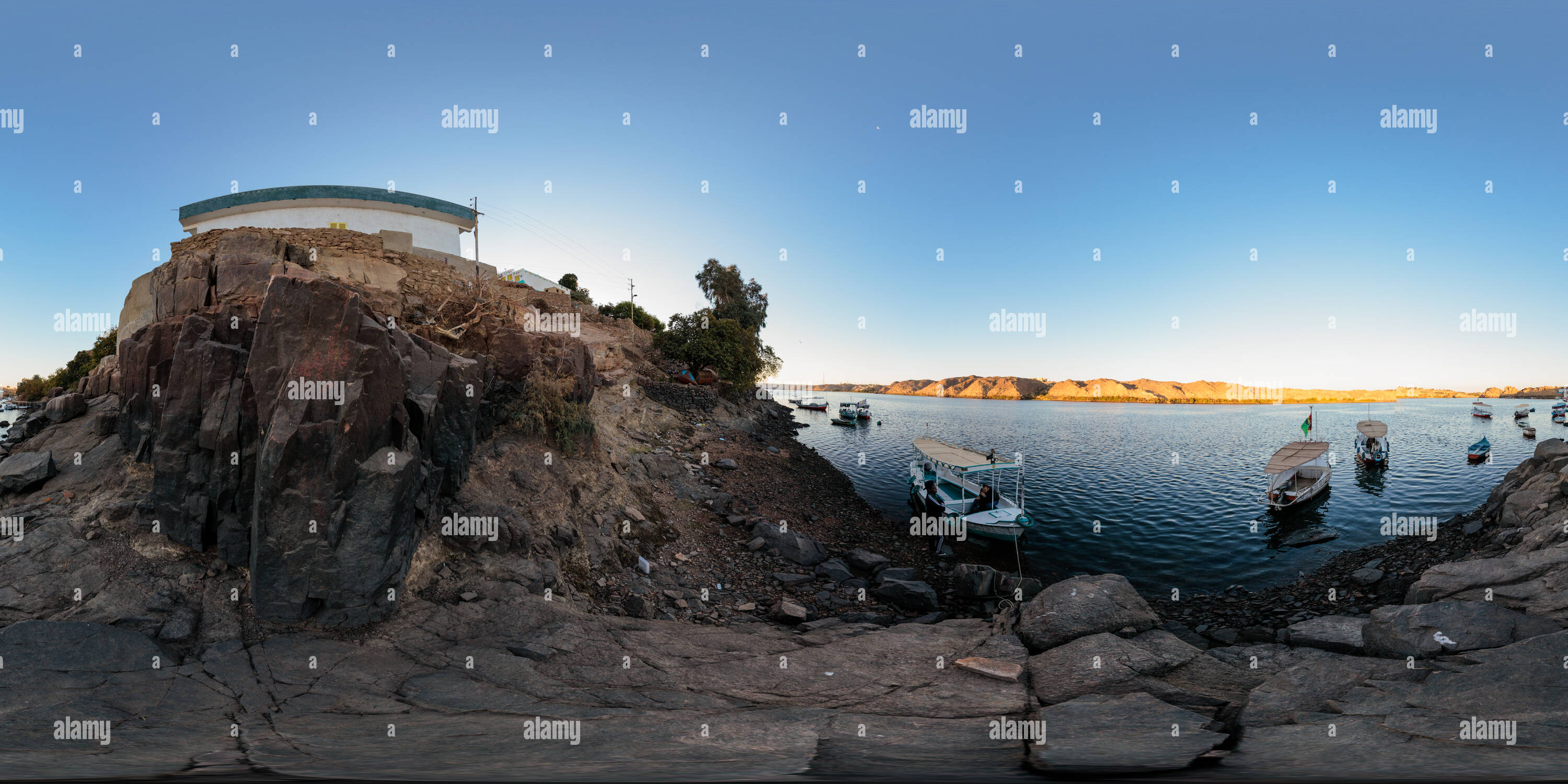 360° view of Nile View from Heesa Island - Alamy