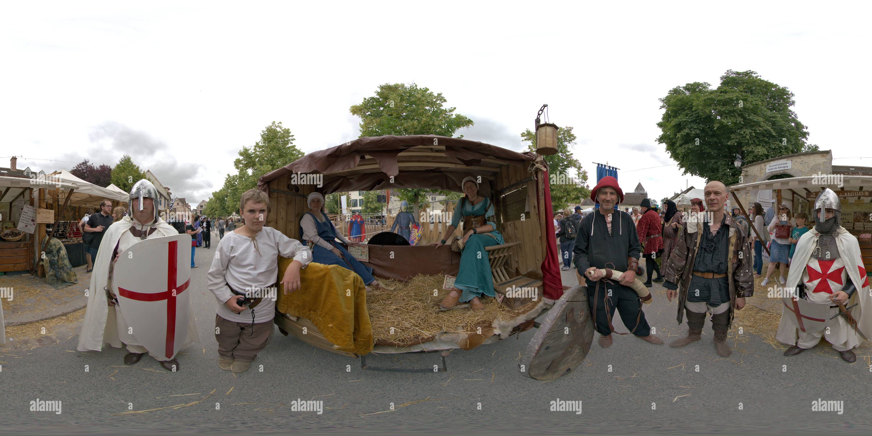 360° view of Medieval festival, France - Alamy