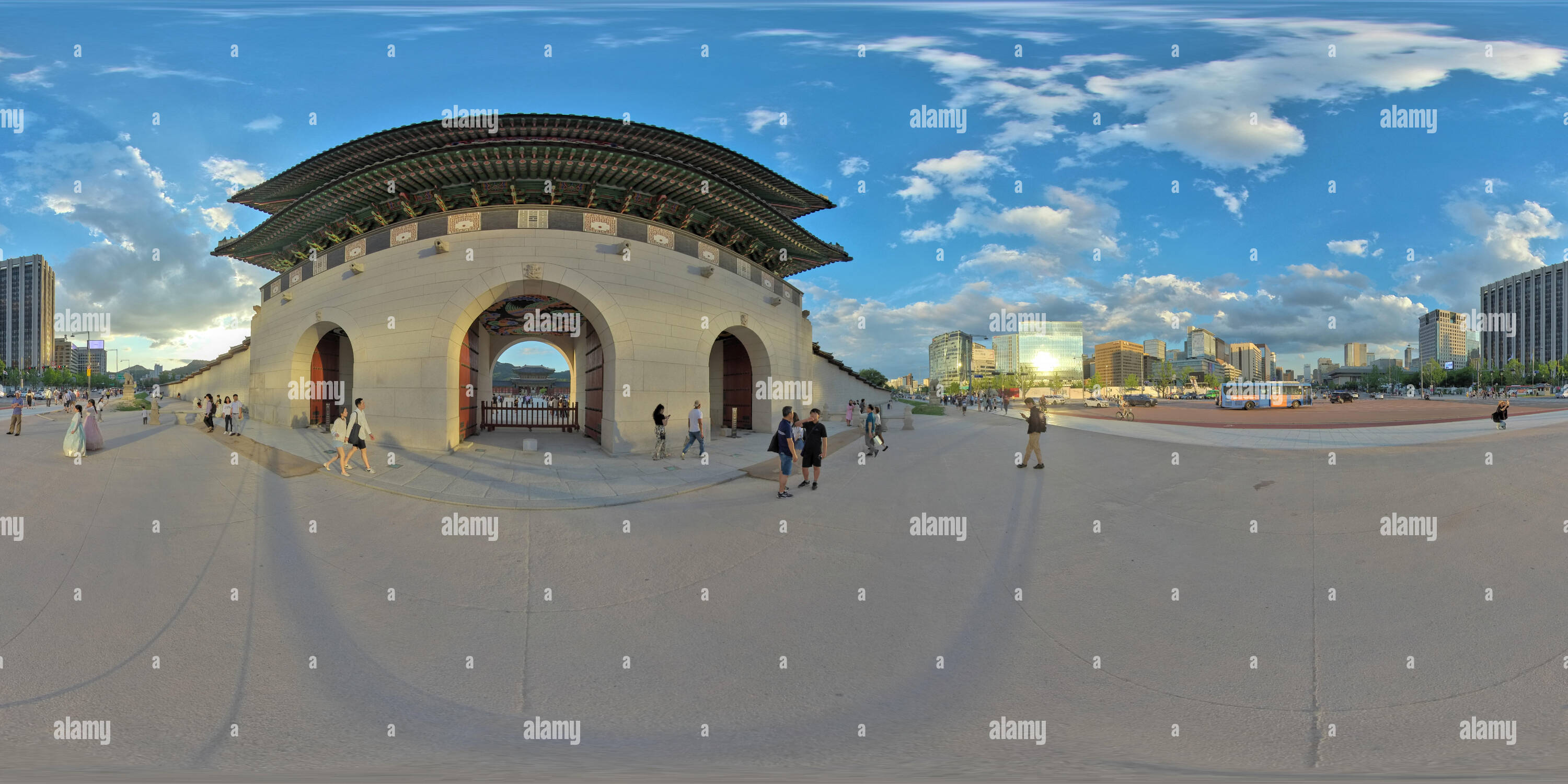 360° view of Seoul, South Korea - 22 June 2019 360 degrees panorama ...