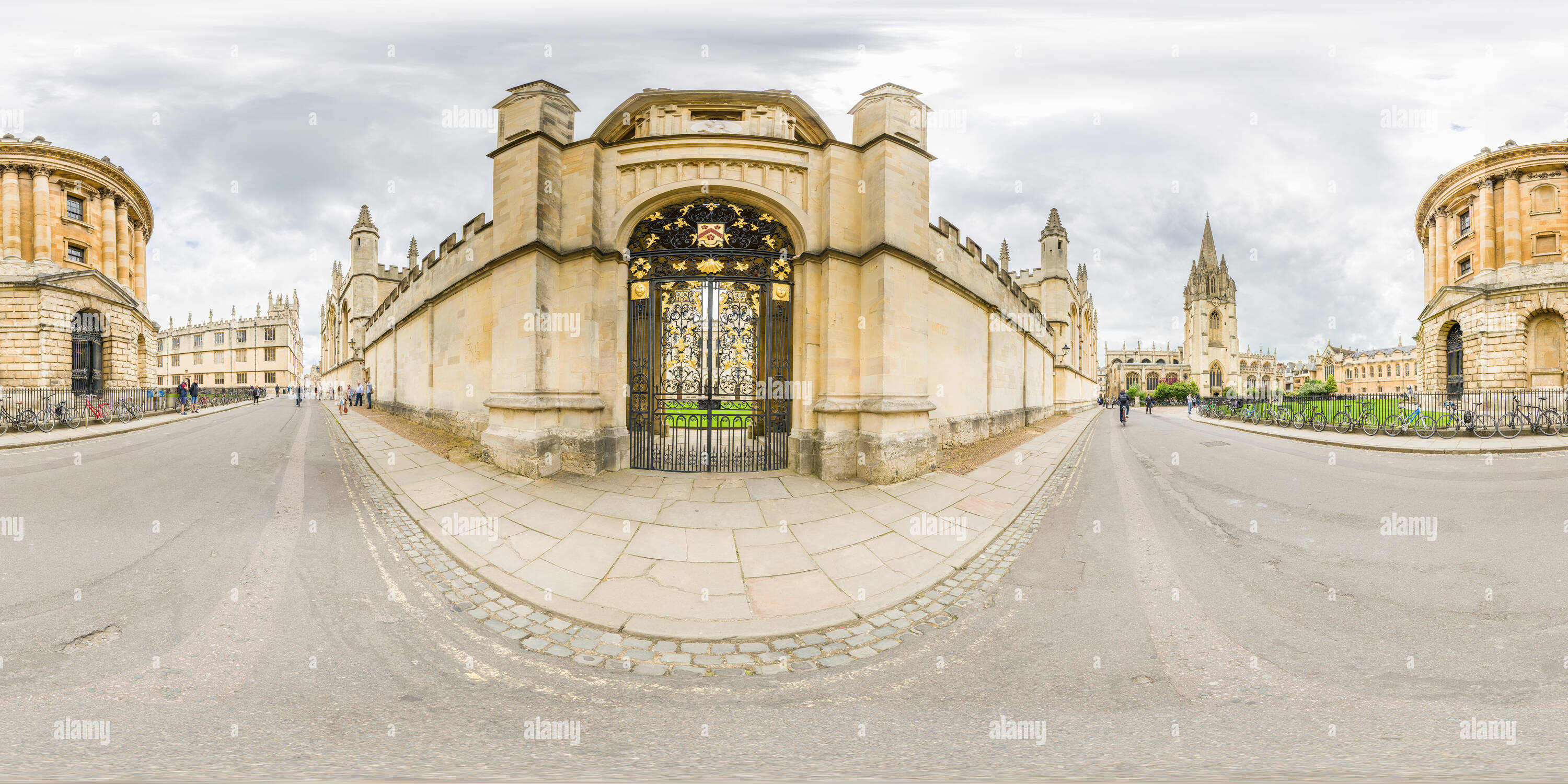 360° view of Side entrance and exterior facade of All Souls college ...