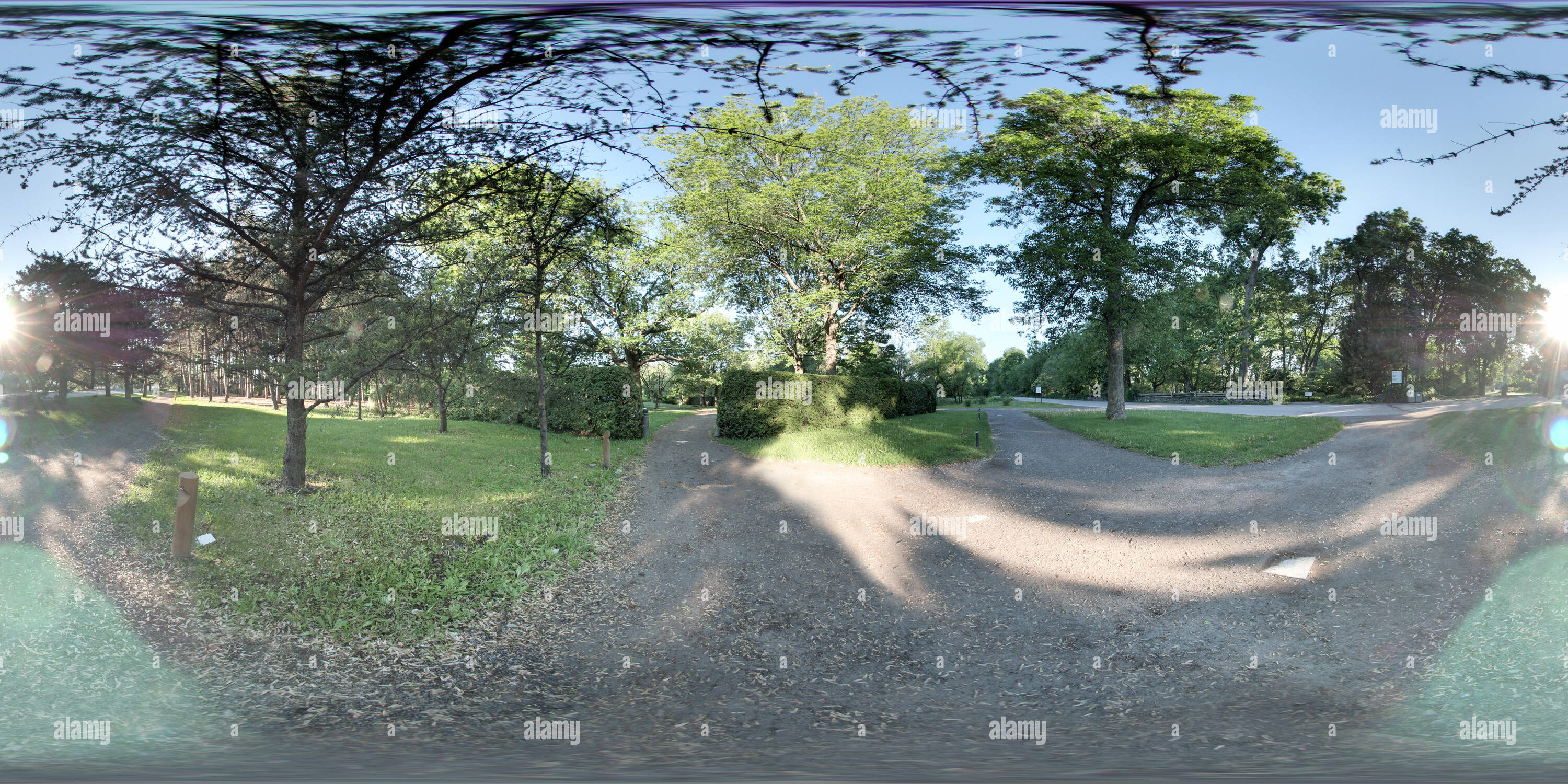 360° view of Japanese garden - Montreal Botanical Garden - Alamy