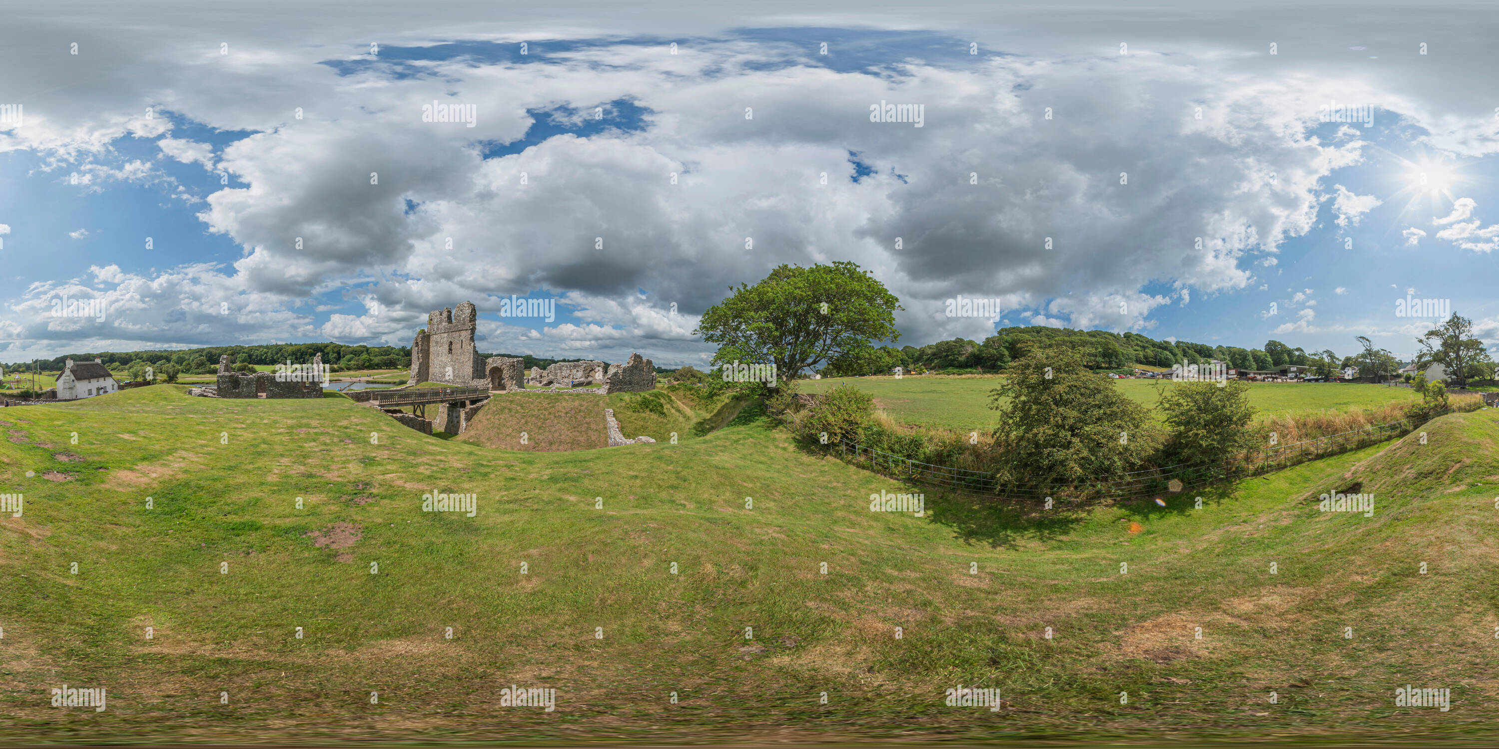360° view of Ogmore Castle 360 panorama. Please credit: Phillip Roberts ...