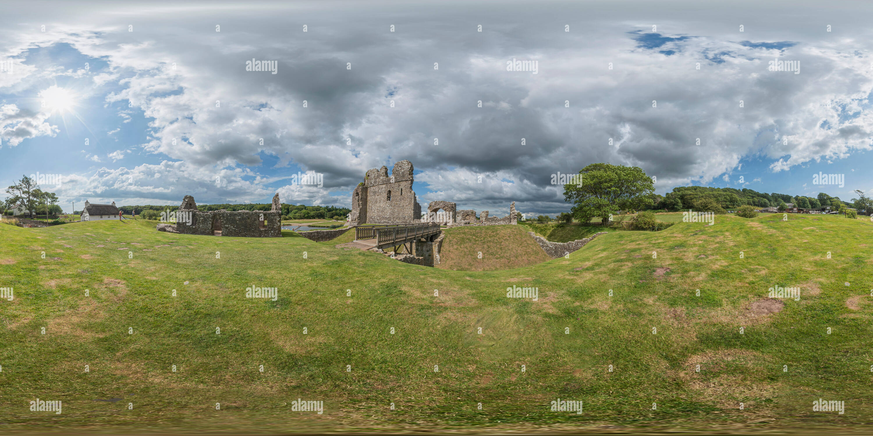 360° view of Ogmore Castle 360 panorama. Please credit: Phillip Roberts ...