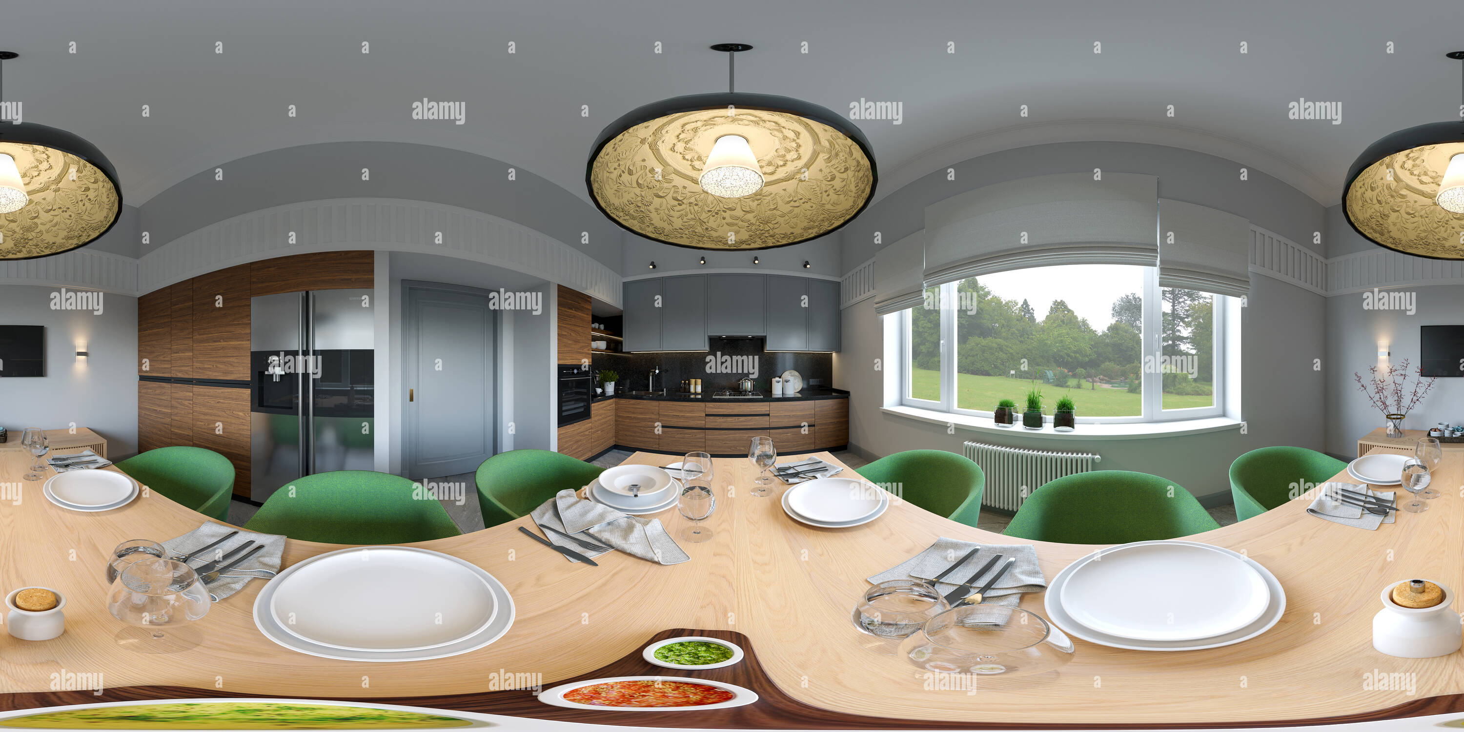 360° view of Interior visualization - Alamy