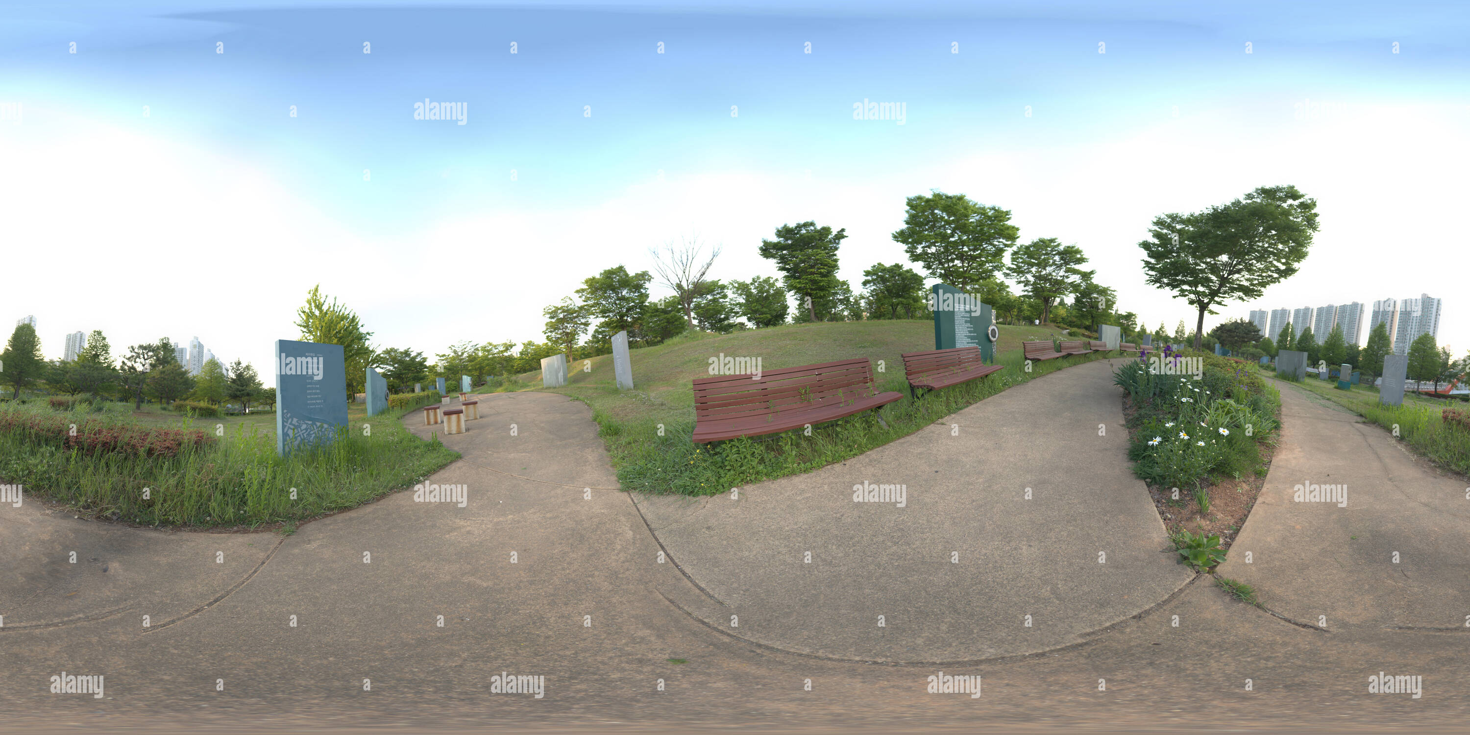 360° view of Ansan, South Korea - 15 May 2019 Ansan Waterside Park. 360 ...
