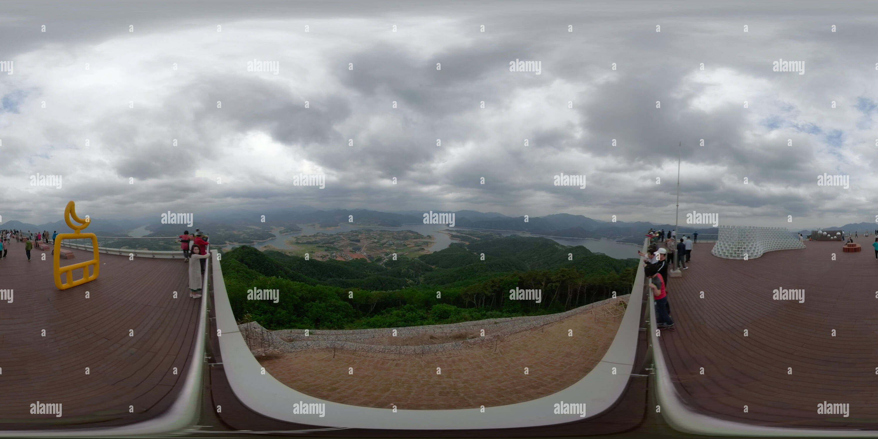 360° view of JECHEON, SOUTH KOREA 22 May 2019: 360 degrees full ...