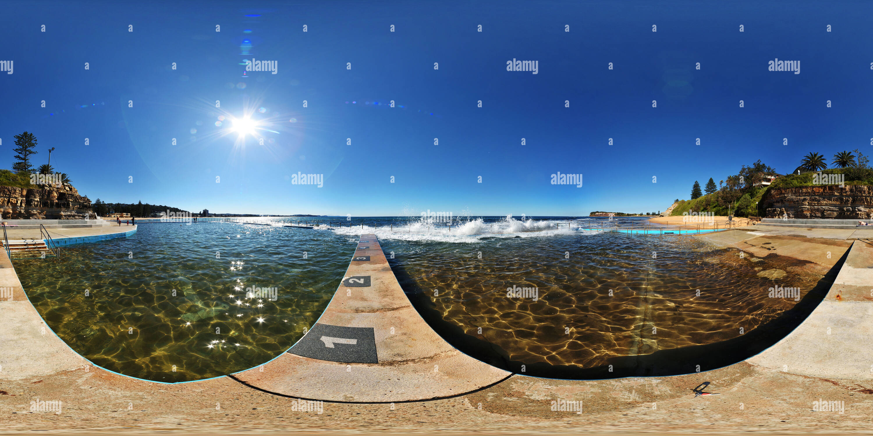 360° view of Collaroy Ocean Pool, Sydney, Australia - Alamy