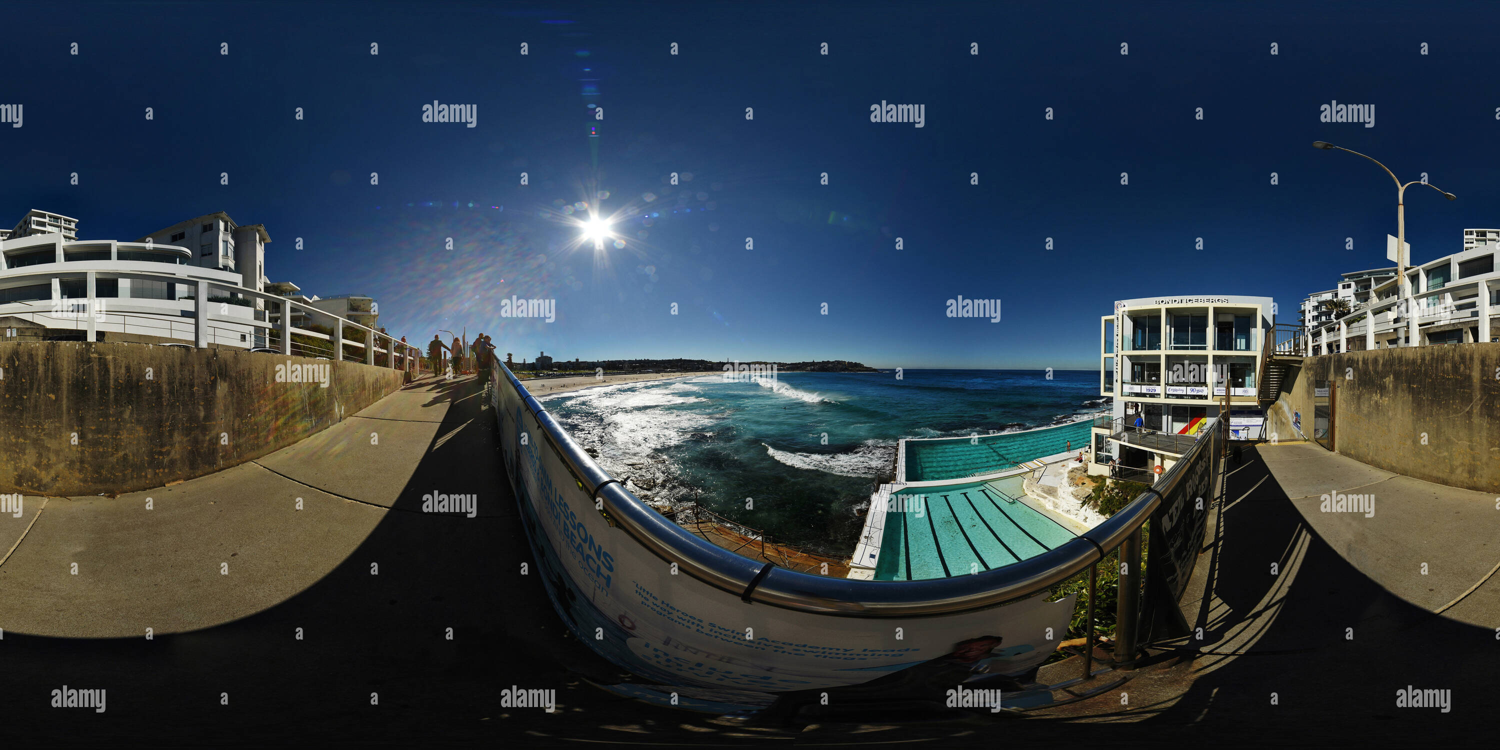 360° view of Bondi Icebergs Ocean Pool, Bondi Beach, Sydney - Alamy