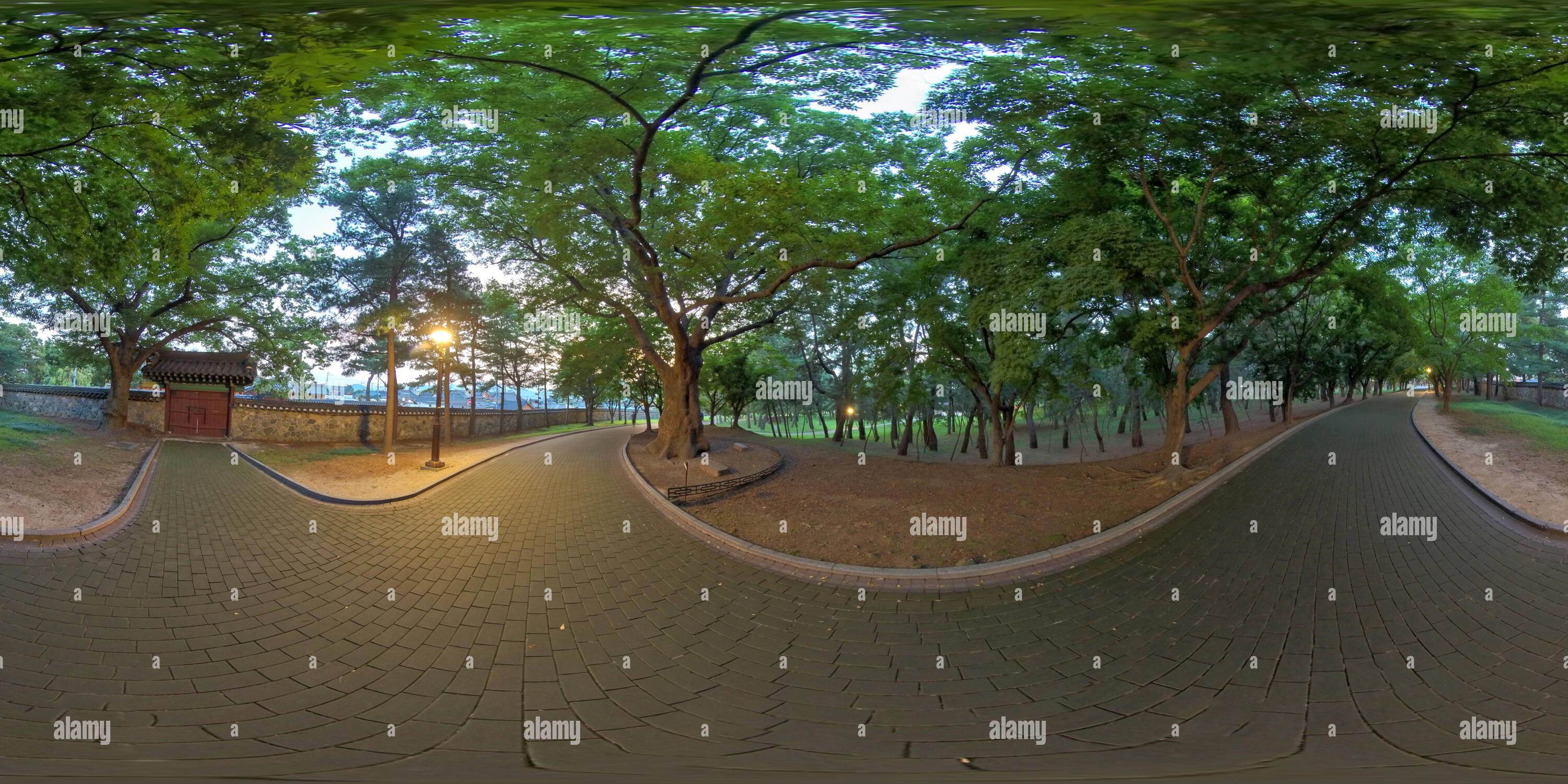 360° view of Gyeongju, South Korea 26 August 2019: Daereungwon Ancient ...