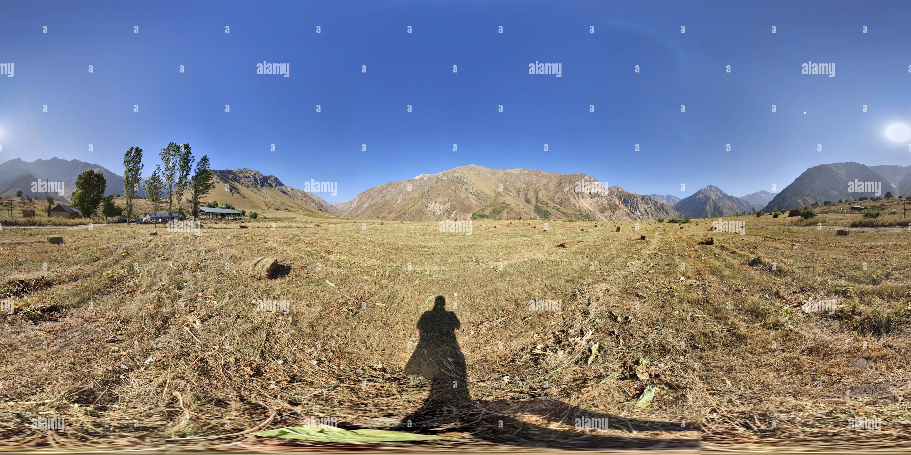 360° view of Near Kazakhstan/Uzbekistan border - Alamy