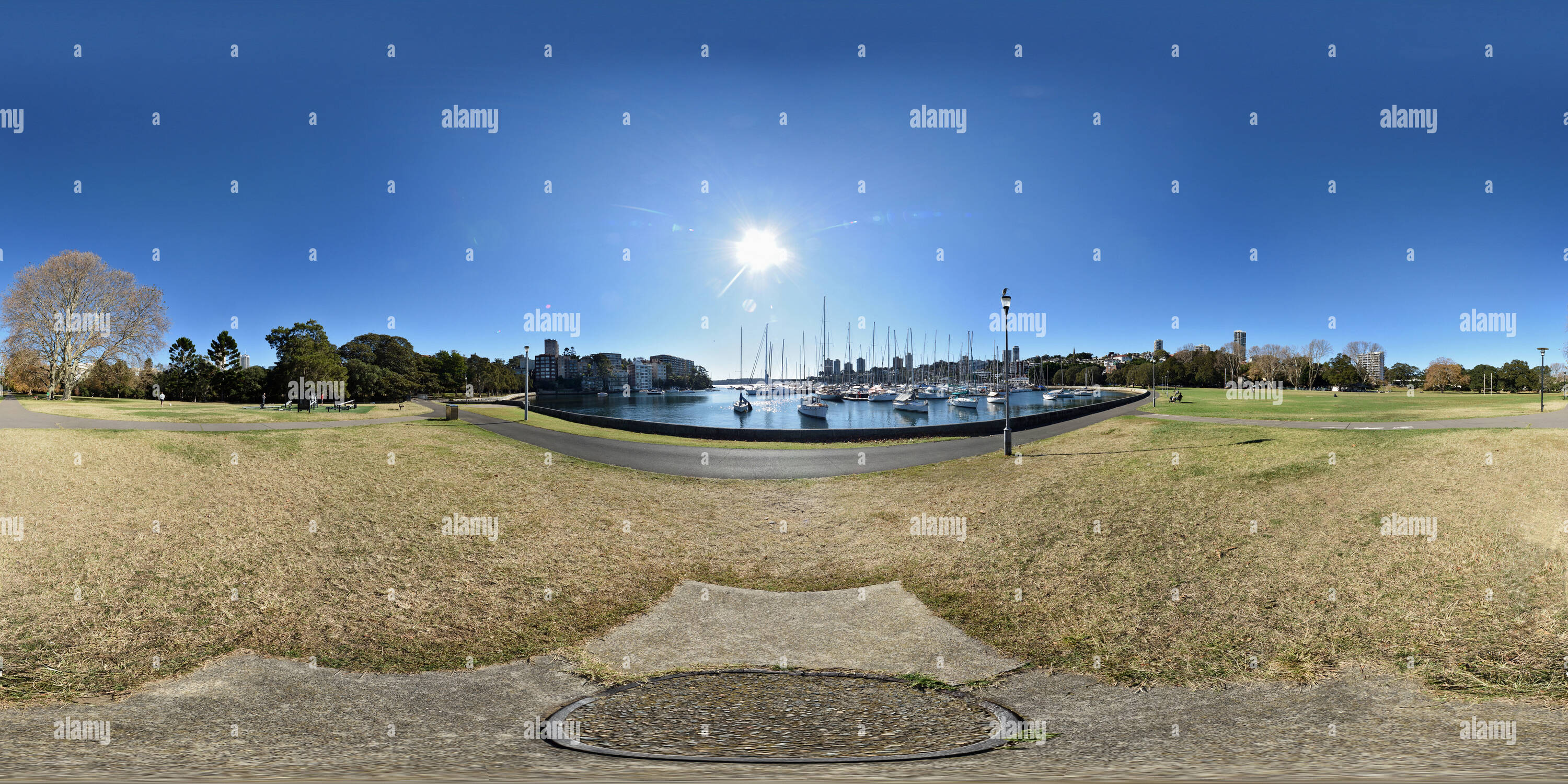360° view of Yachts at Rushcutters Bay - Alamy