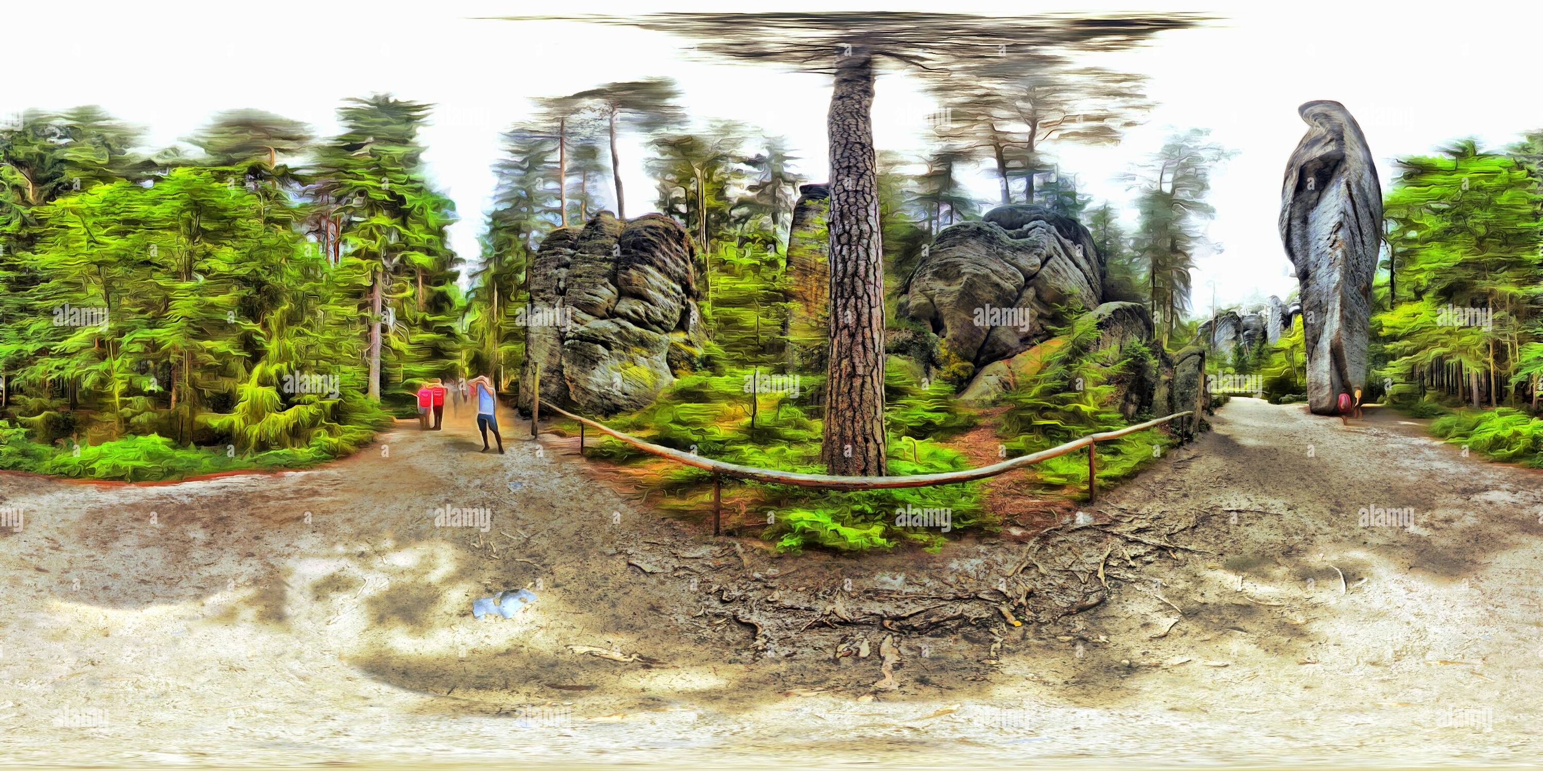 360° view of Adršpašské skalní město - Homole Cukru - Alamy