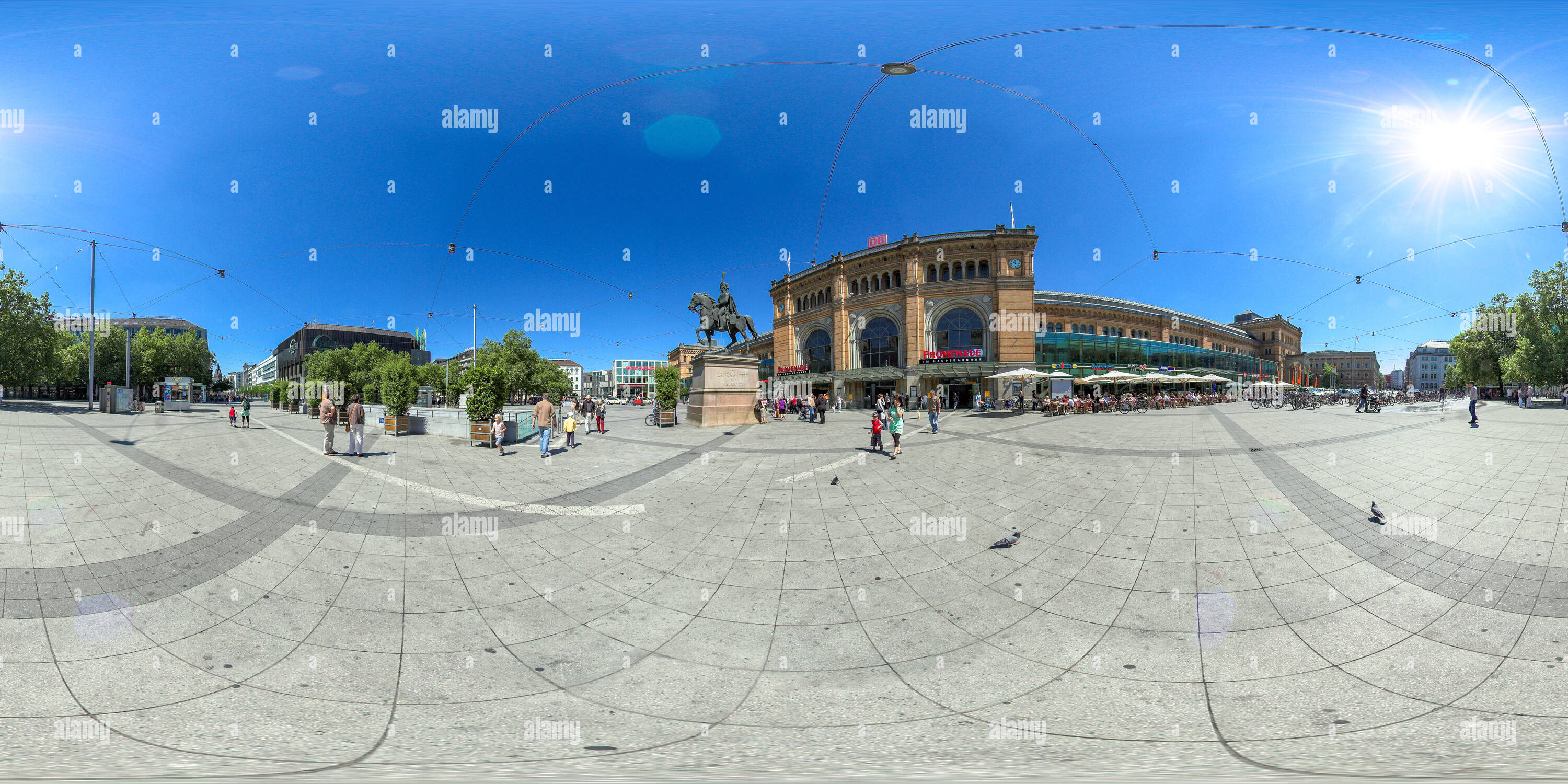 360 °-Ansicht auf Hauptbahnhof für die Stadt Hannover - Alamy